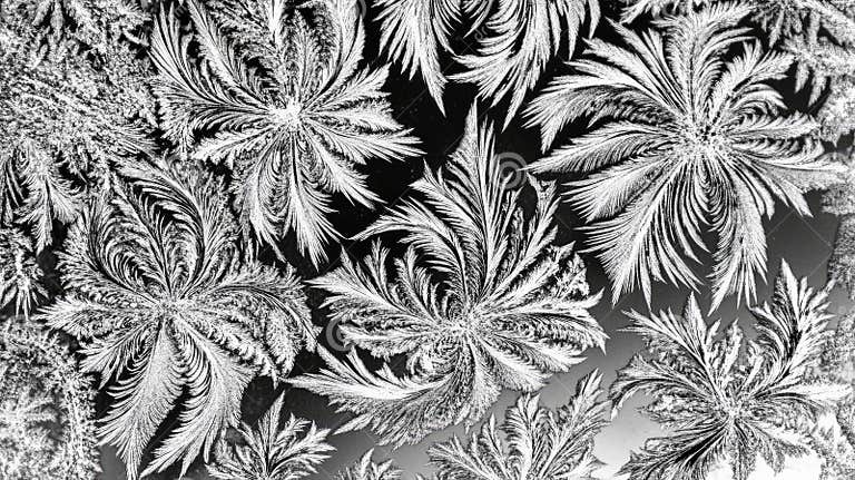 Frost Pattern on Glass stock illustration. Illustration of azure ...