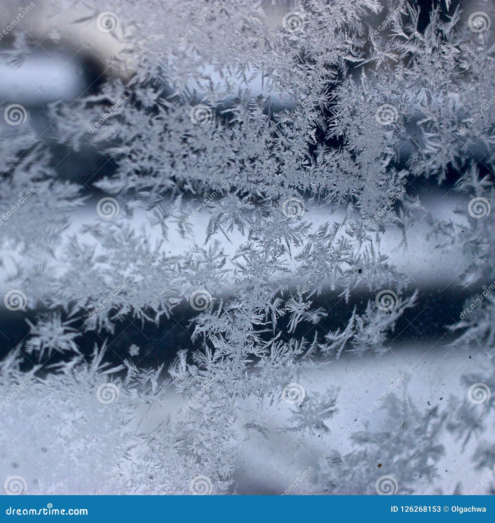 Frost Pattern on Winter Window Stock Image - Image of crystal, snow ...