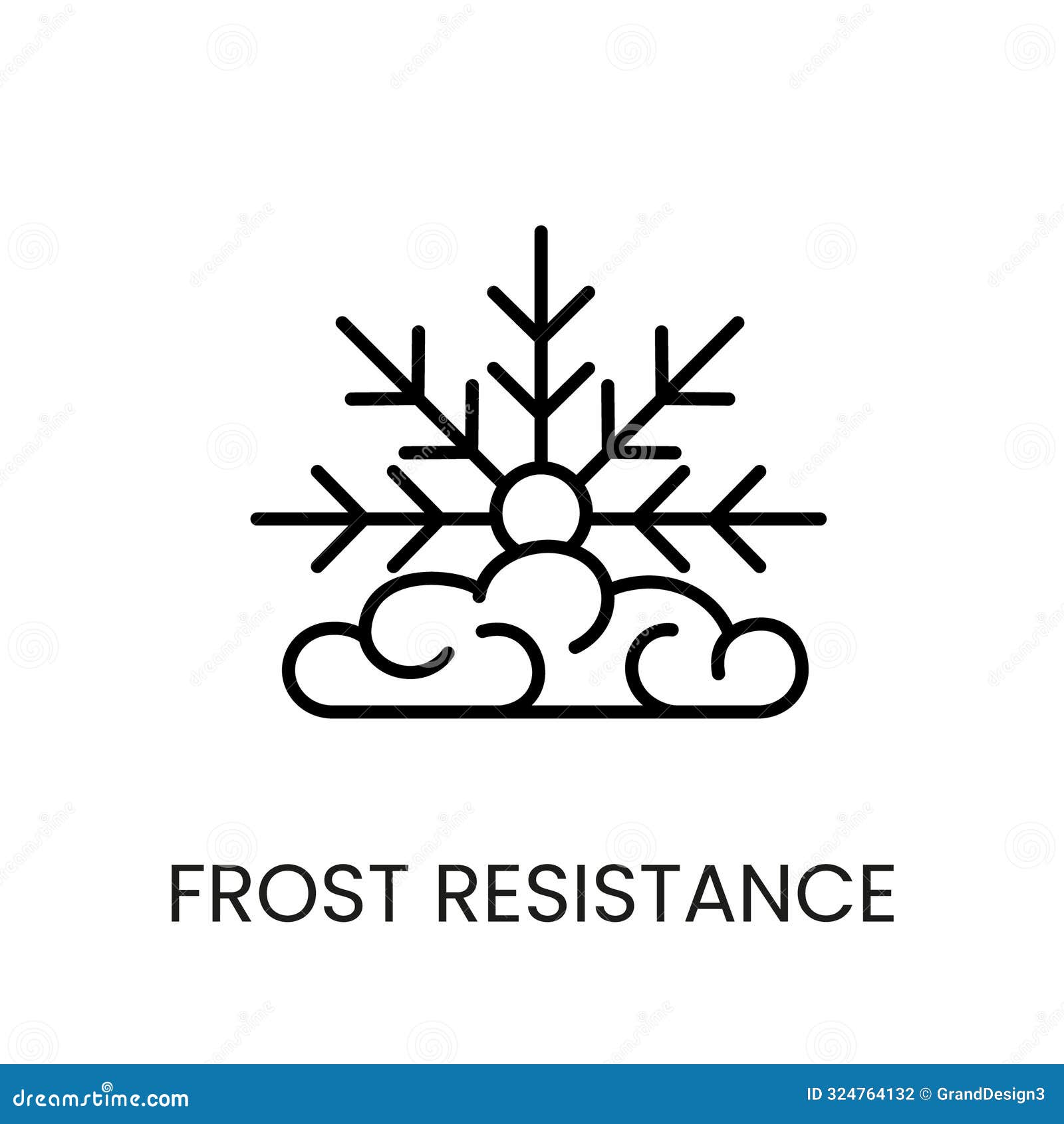 Frost Resistance Line Vector Icon with Editable Stroke Stock Vector ...