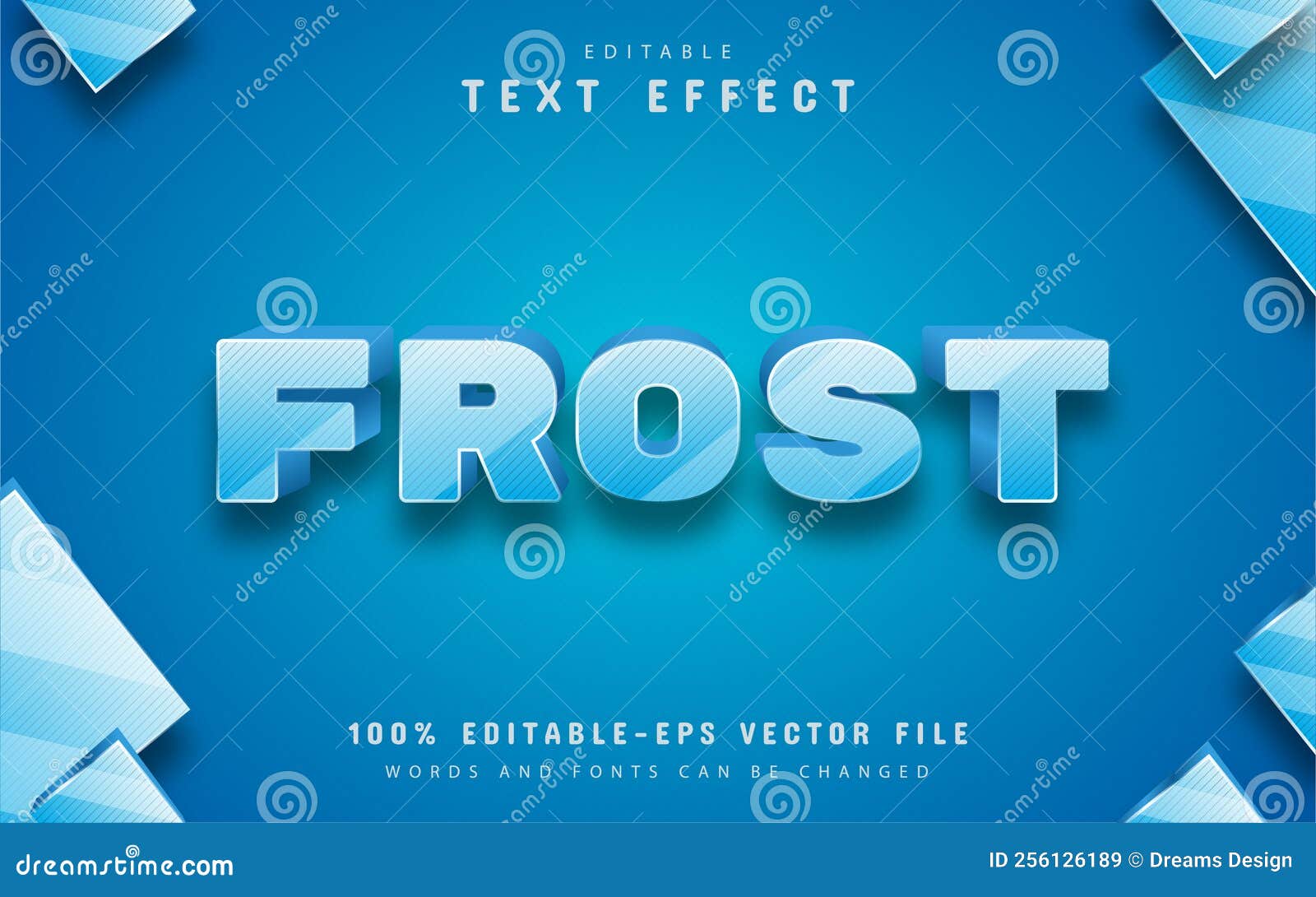 Frost text effect editable stock vector. Illustration of isolated ...