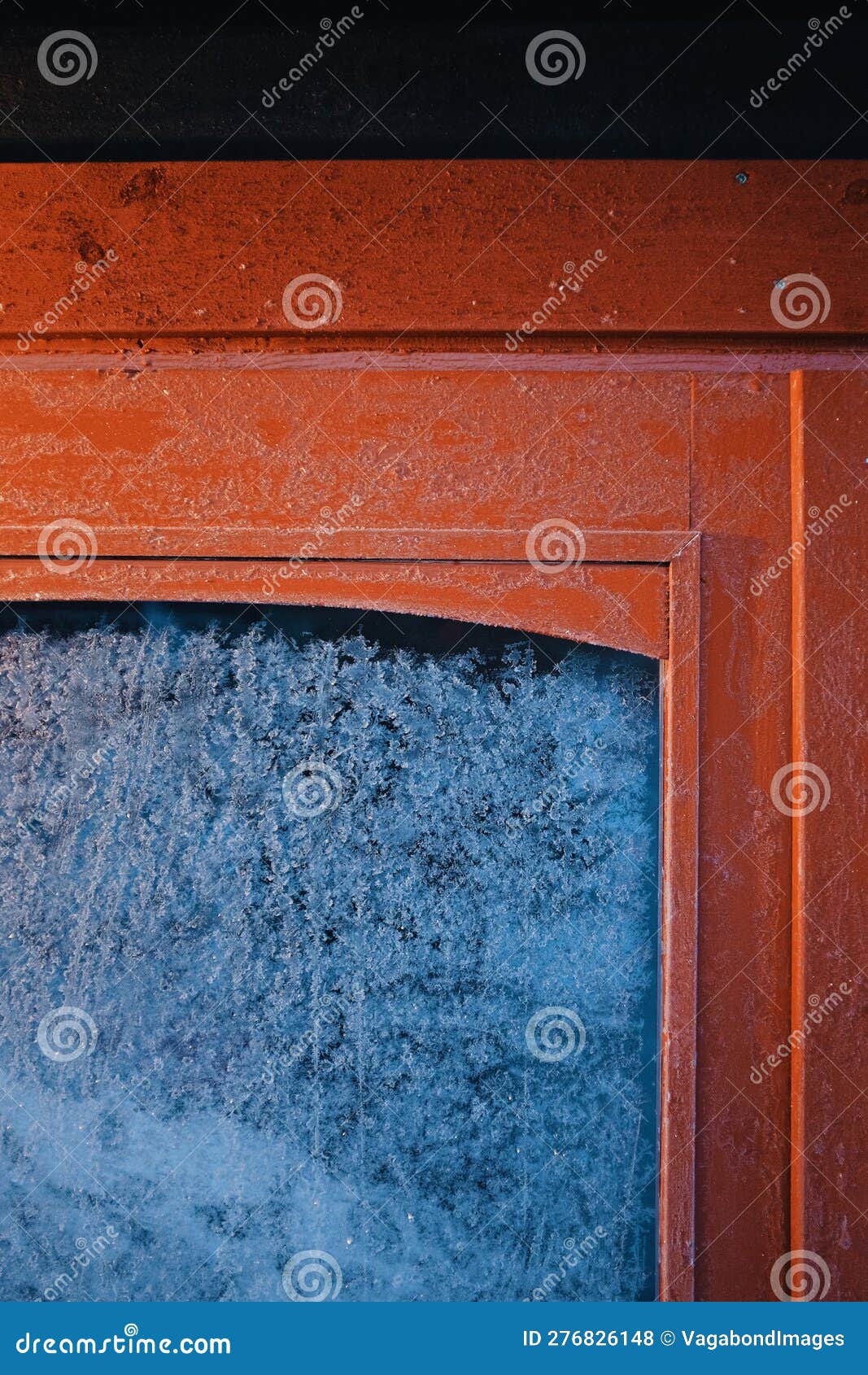 Frost Texture on a Cabin Window Glass Stock Photo - Image of door ...