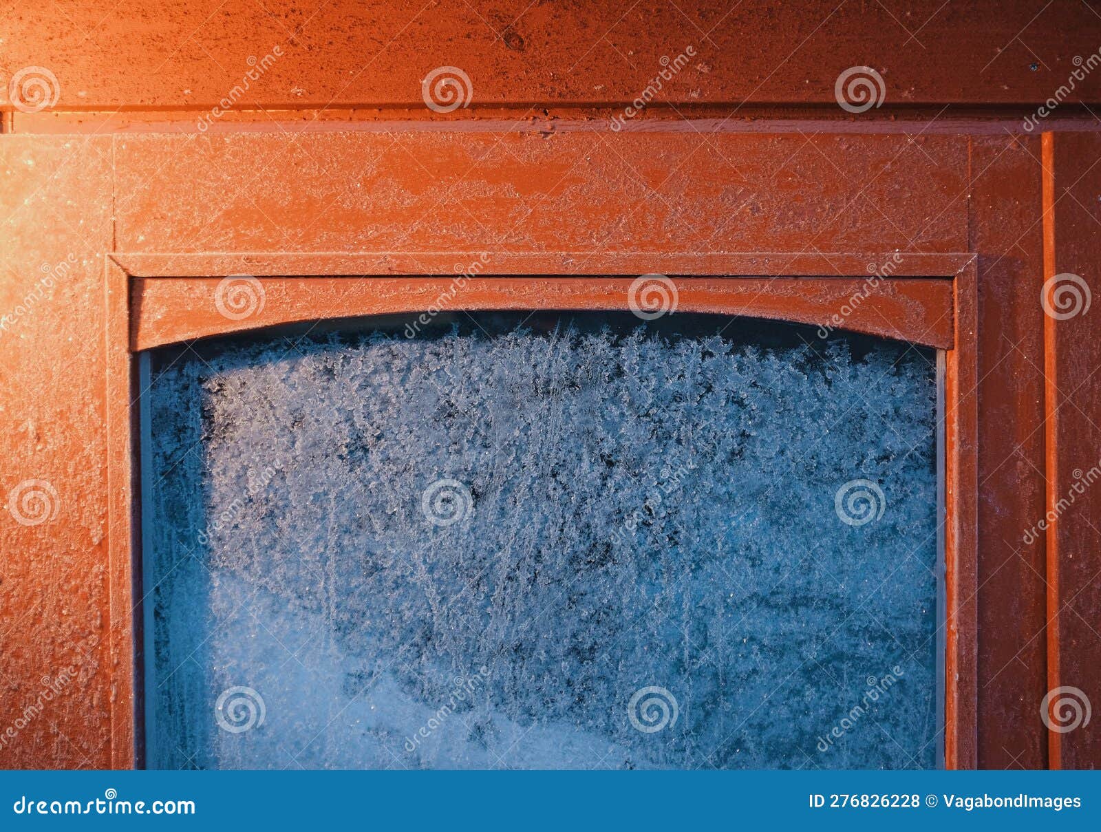 Frost Texture on a Cabin Window Glass Stock Photo - Image of outdoors ...