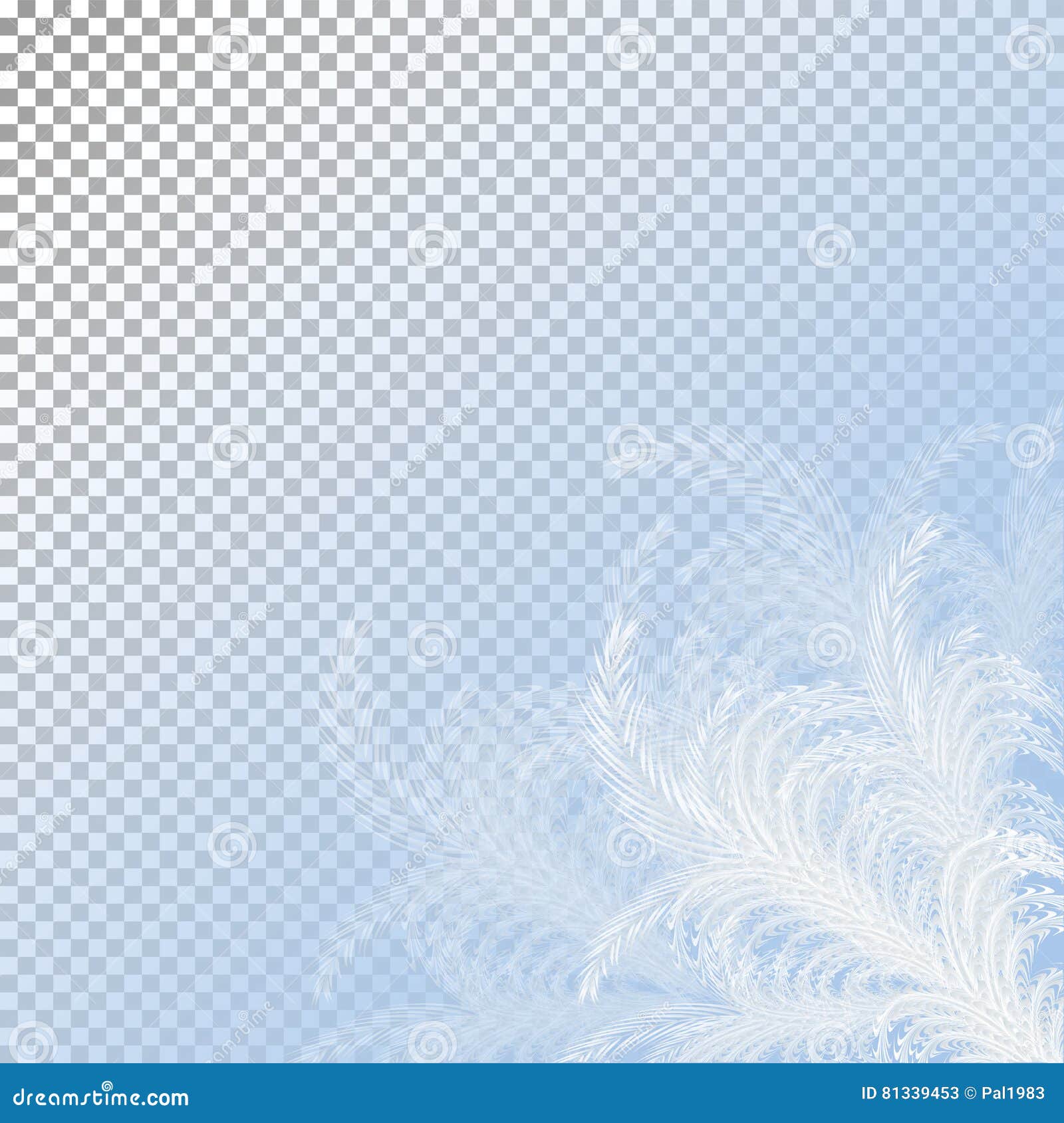 Frost Window. Frozen Ornament Blue Ice Crystals Pattern On Window ...