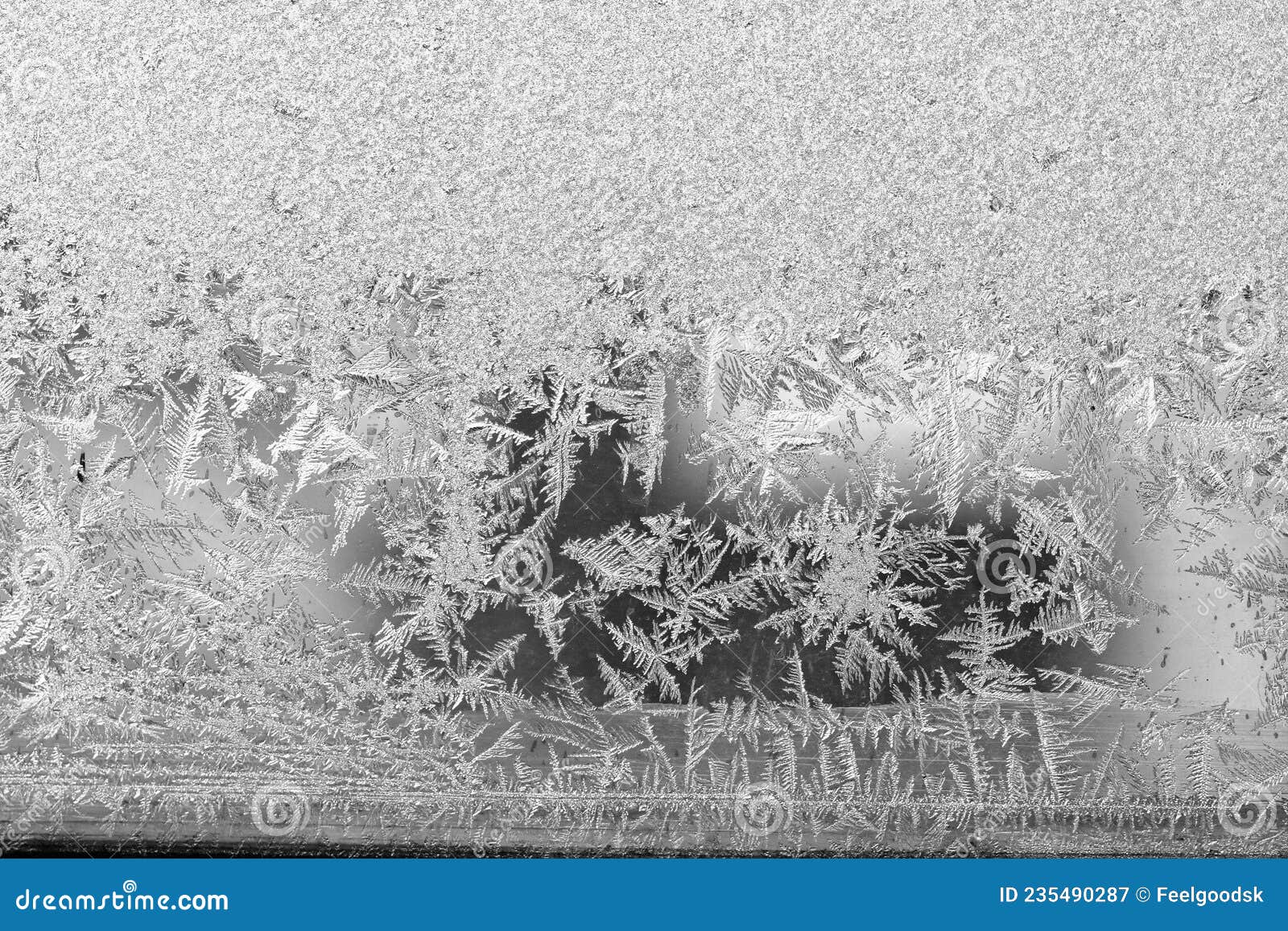 Frost on the Window, Natural Texture on Glass with Frozen Pattern. Copy ...