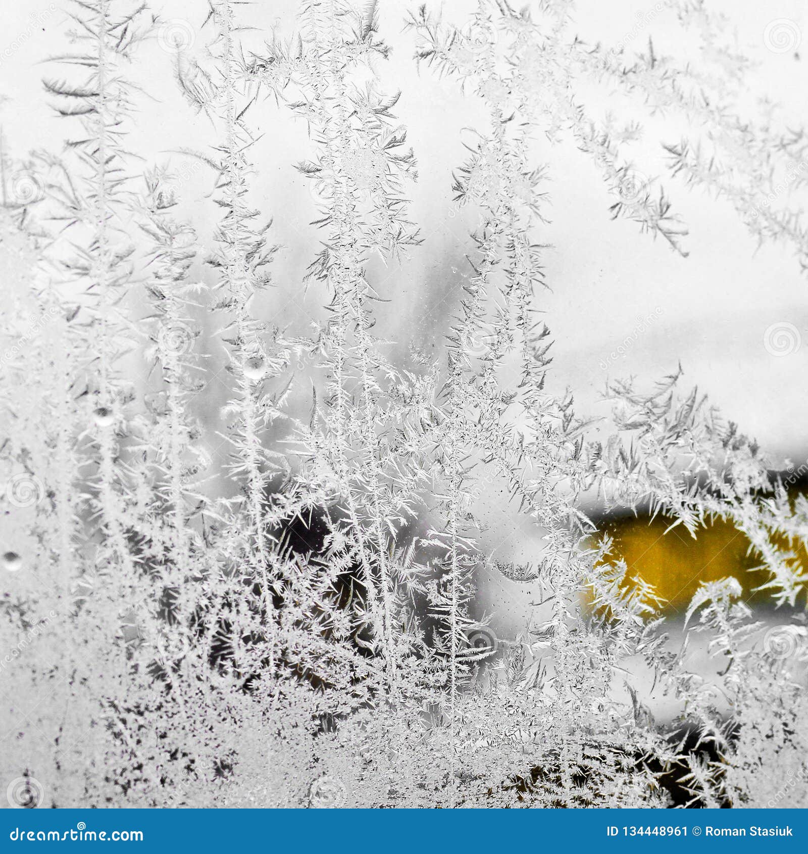 Frost on the window stock image. Image of decoration - 134448961