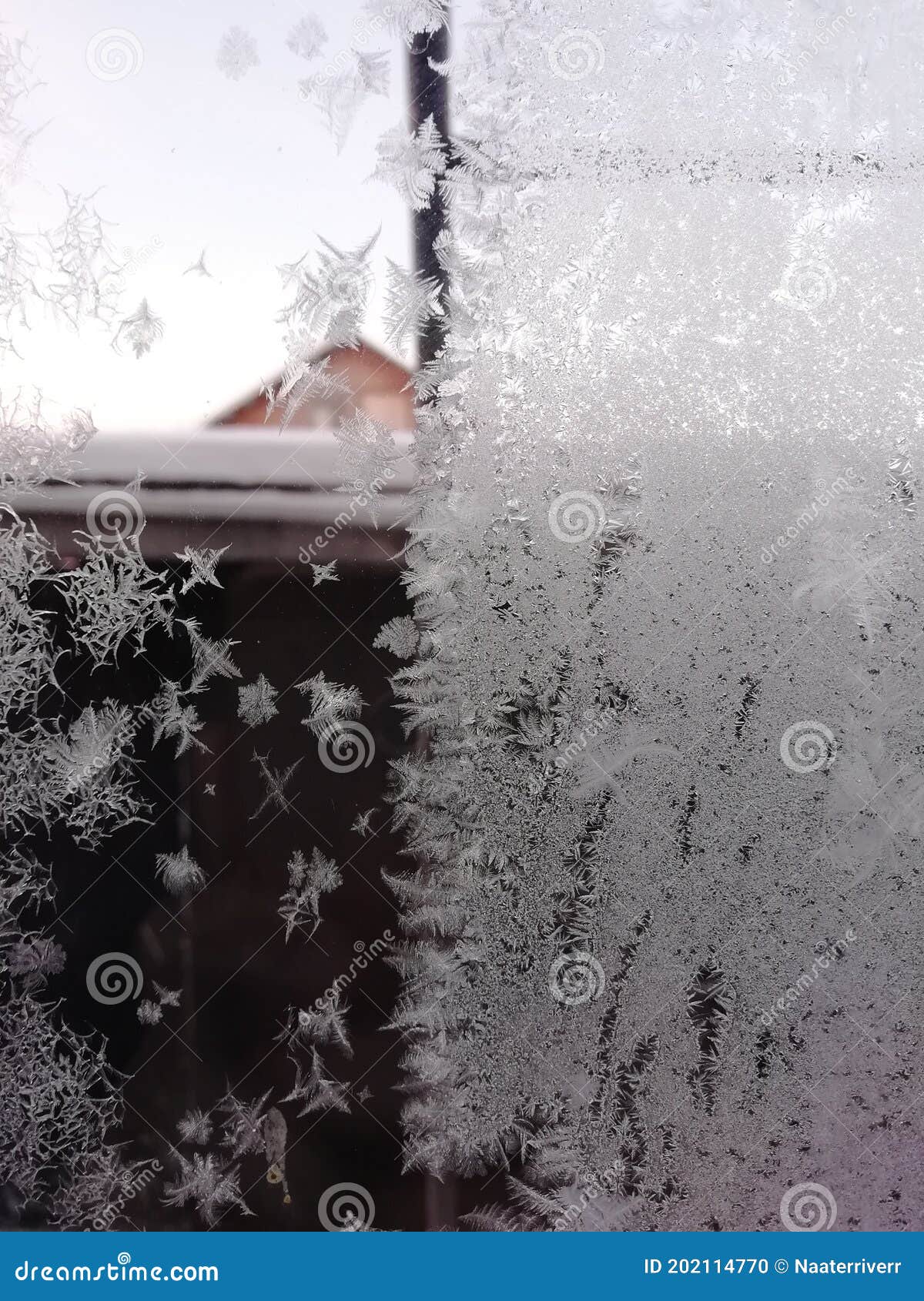 Frost on the Windows on a Cold December Morning Stock Photo - Image of ...