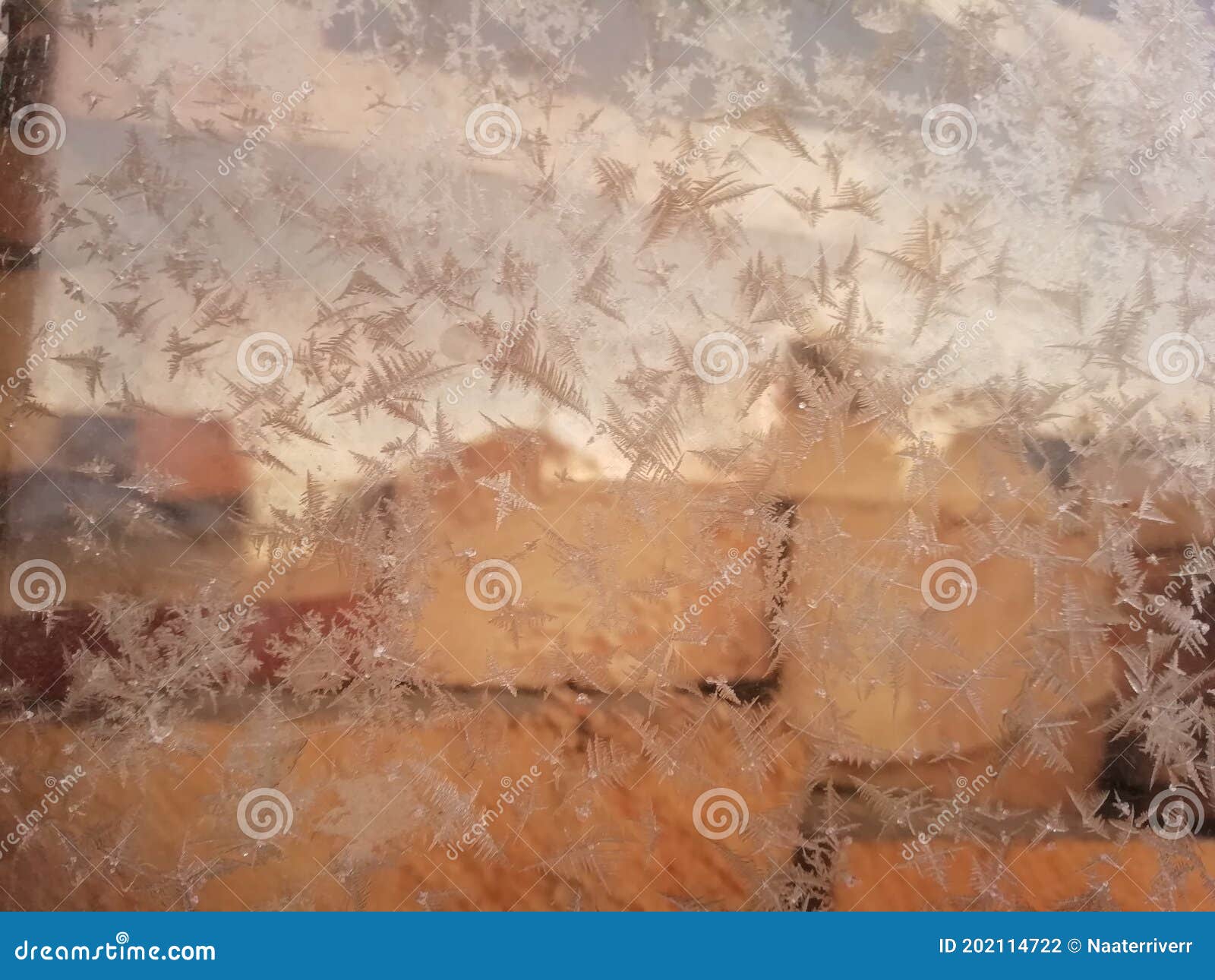 Frost on the Windows on a Cold December Morning Stock Photo - Image of ...