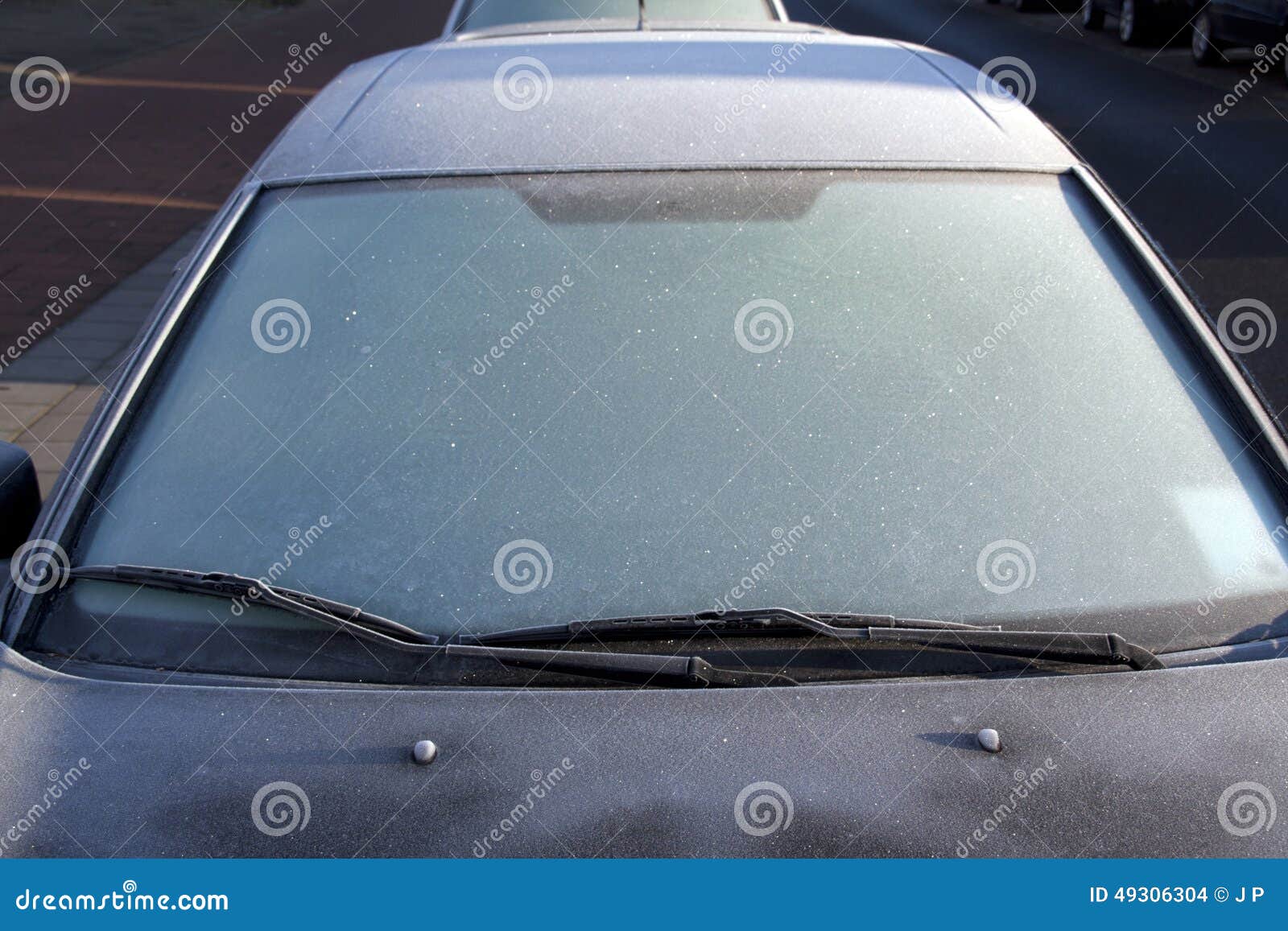Frost on Windscreen in Winter Editorial Stock Image - Image of sunny ...