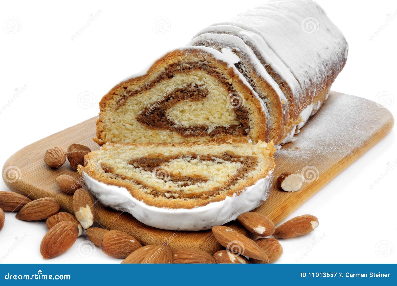 Frosted almond bread stock image. Image of special, almonds - 11013657