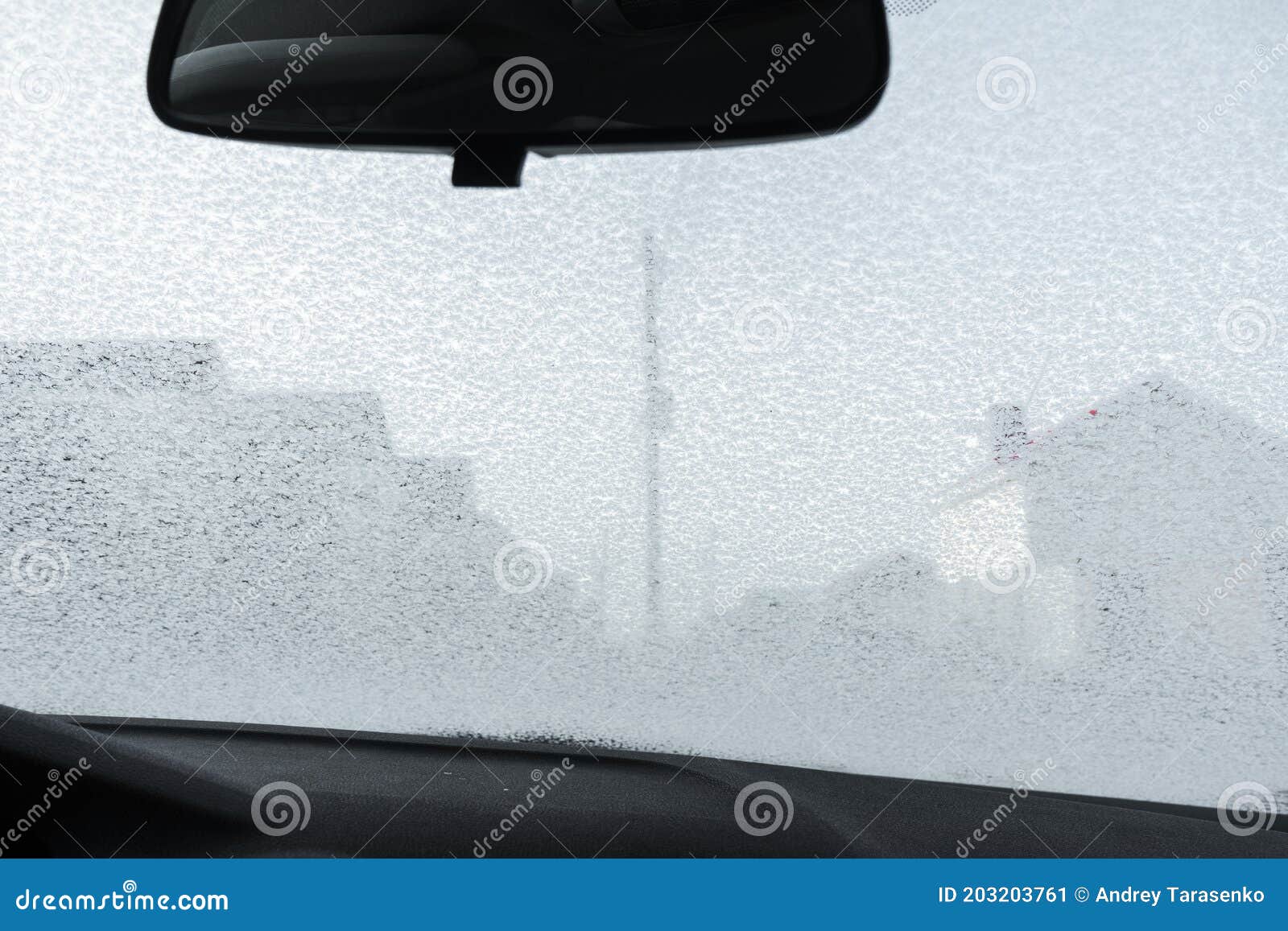Frosted Car Glass. Frosty Patterns on a Car Windscreen Stock Image ...