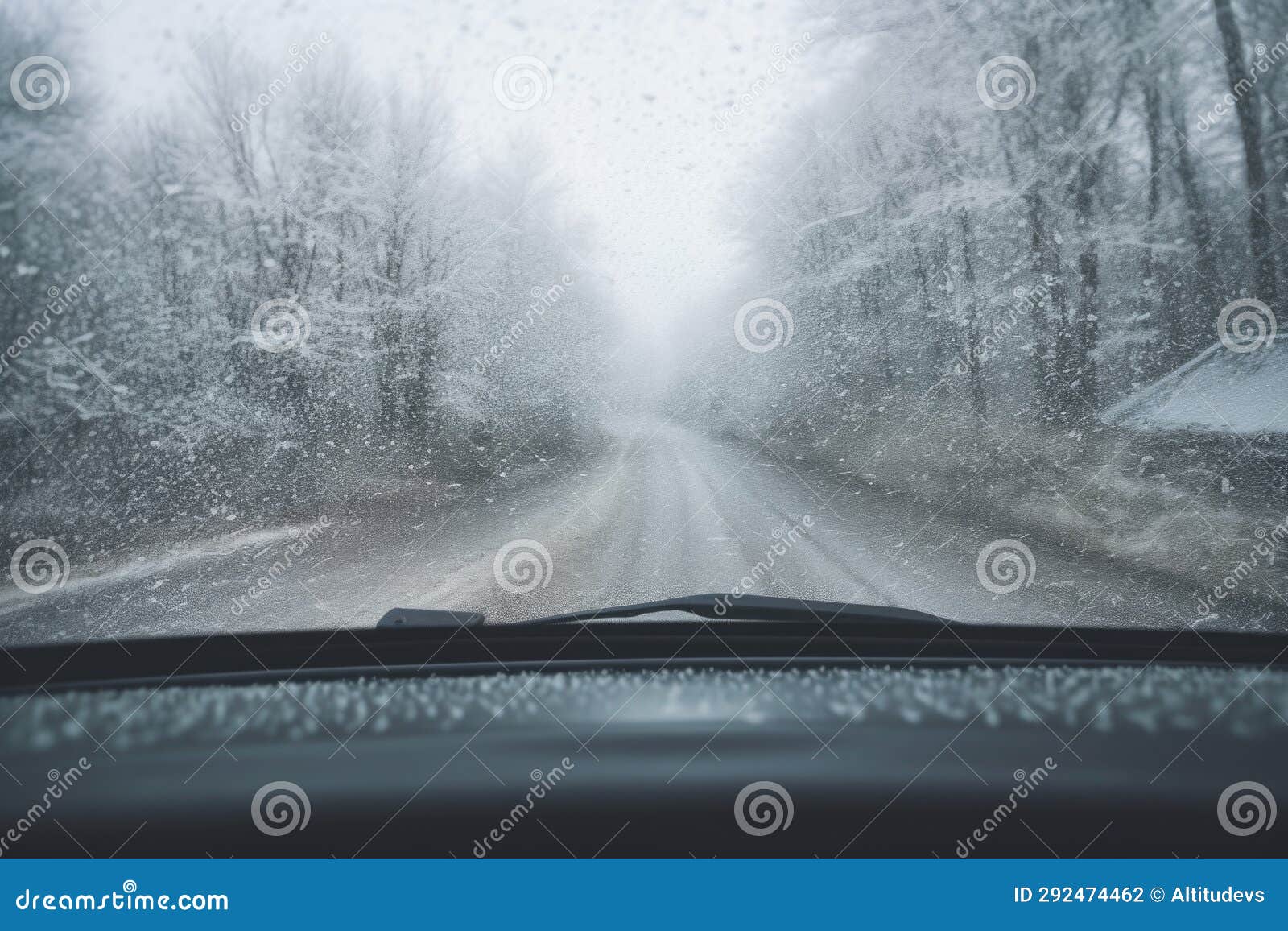 Frosted Car Windshield on a Cloudy Day Stock Photo - Image of frosted ...