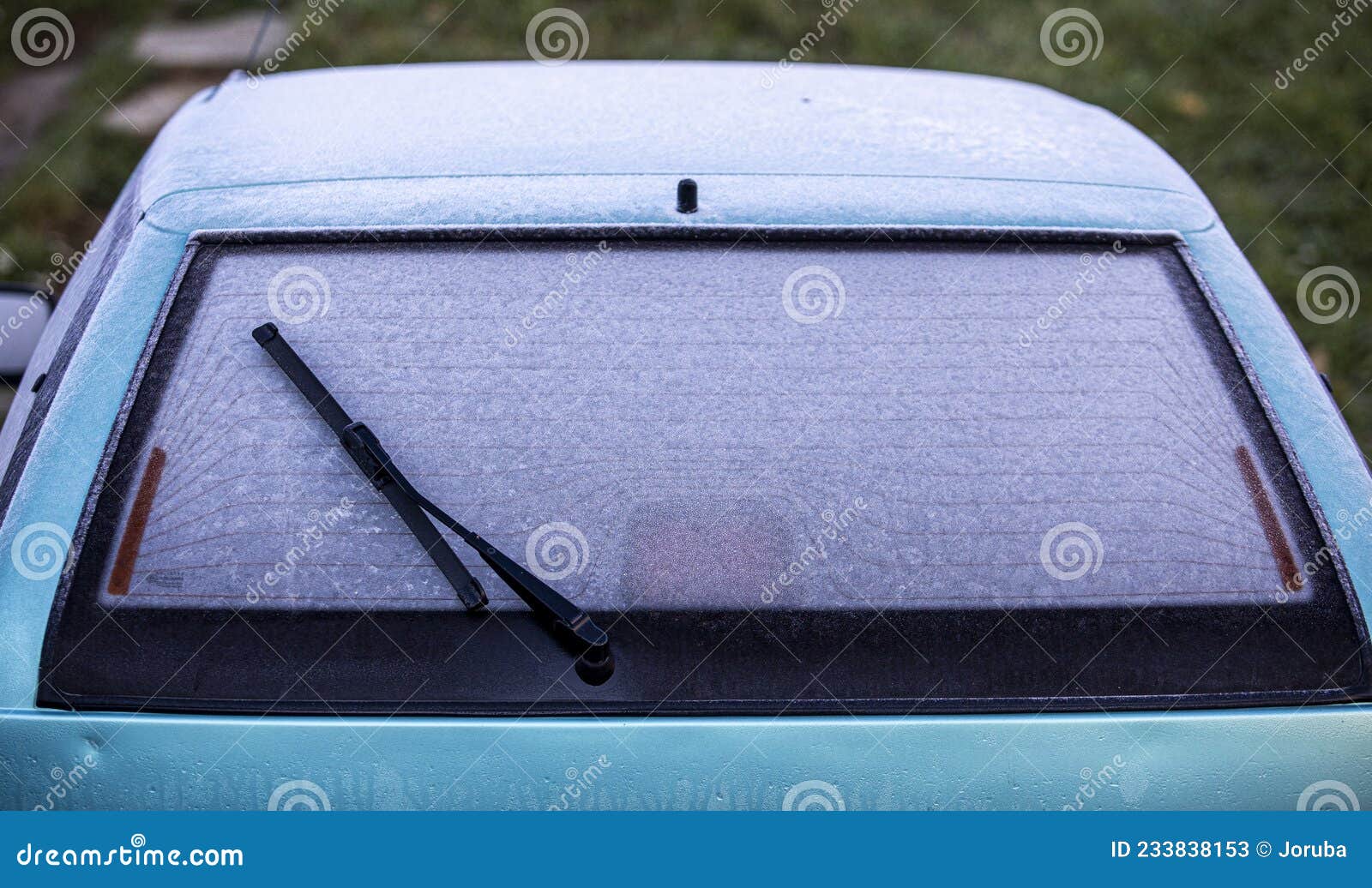 Frosted Ice on Car Windscreen in Winter Stock Image - Image of sleet ...