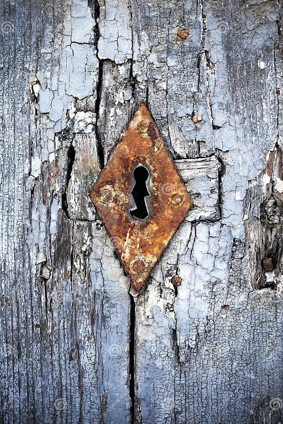 Frosted Rusty Keyhole stock photo. Image of hole, detail - 31627914