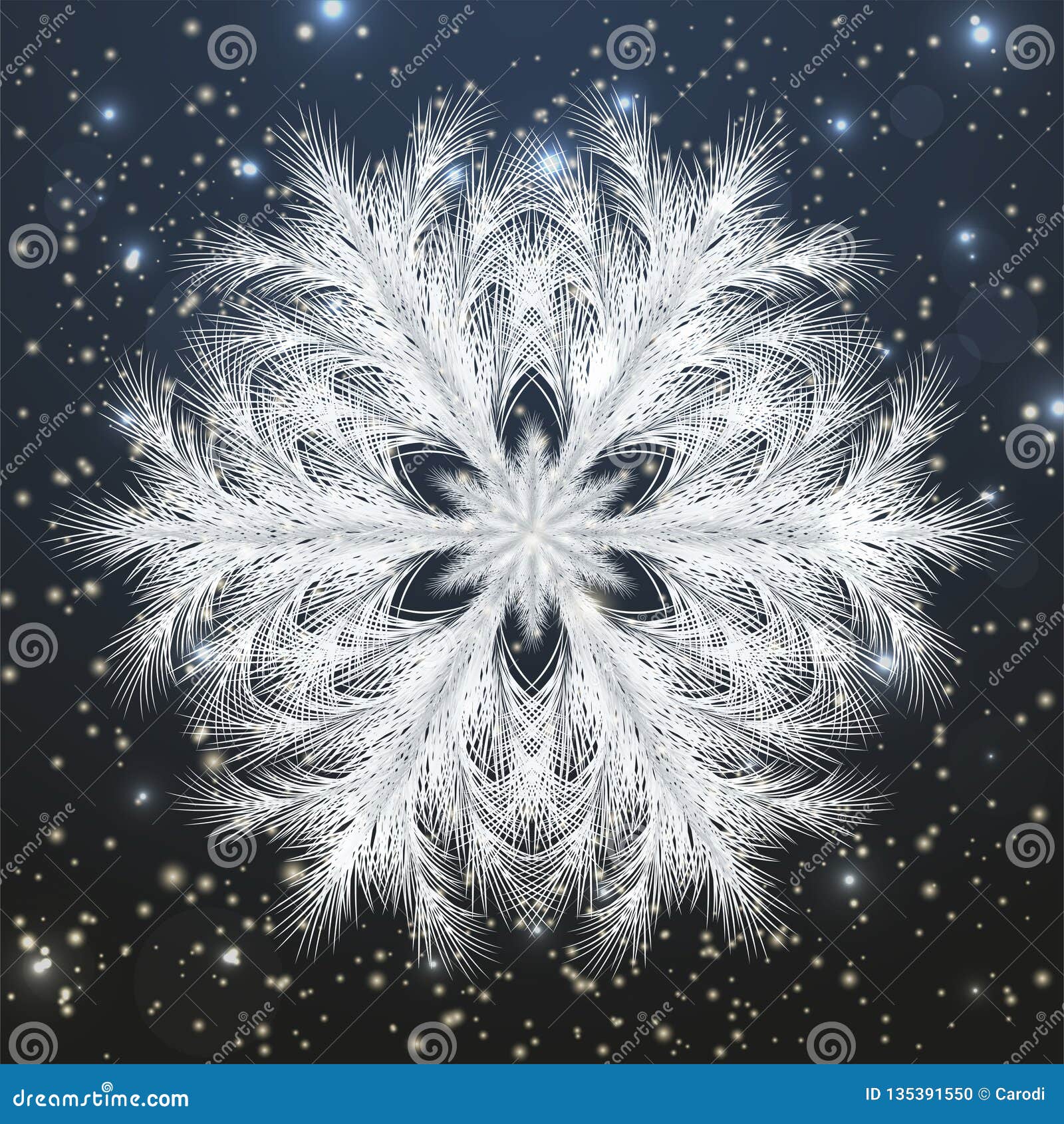 Frosted Snowflake Wallpaper, Vector Stock Vector - Illustration of ...
