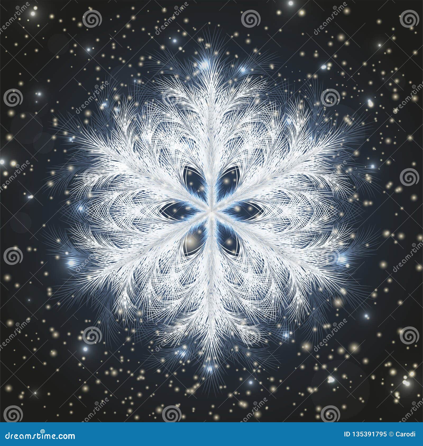 Frosted Snowflake Wallpaper, Vector Stock Vector - Illustration of gift ...