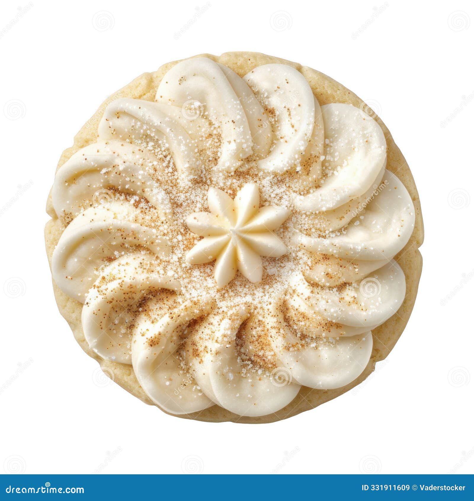 A Frosted Sugar Cookie With A Star-shaped Design Royalty-Free Stock ...