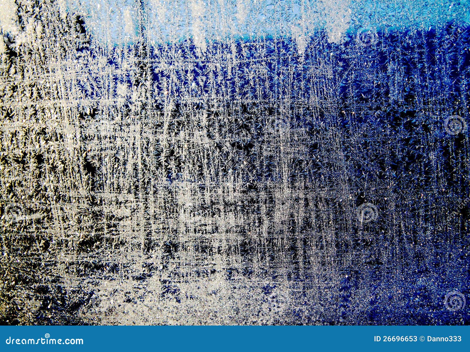 Frosted Window Frozen with Ice Crystals Stock Image - Image of ...