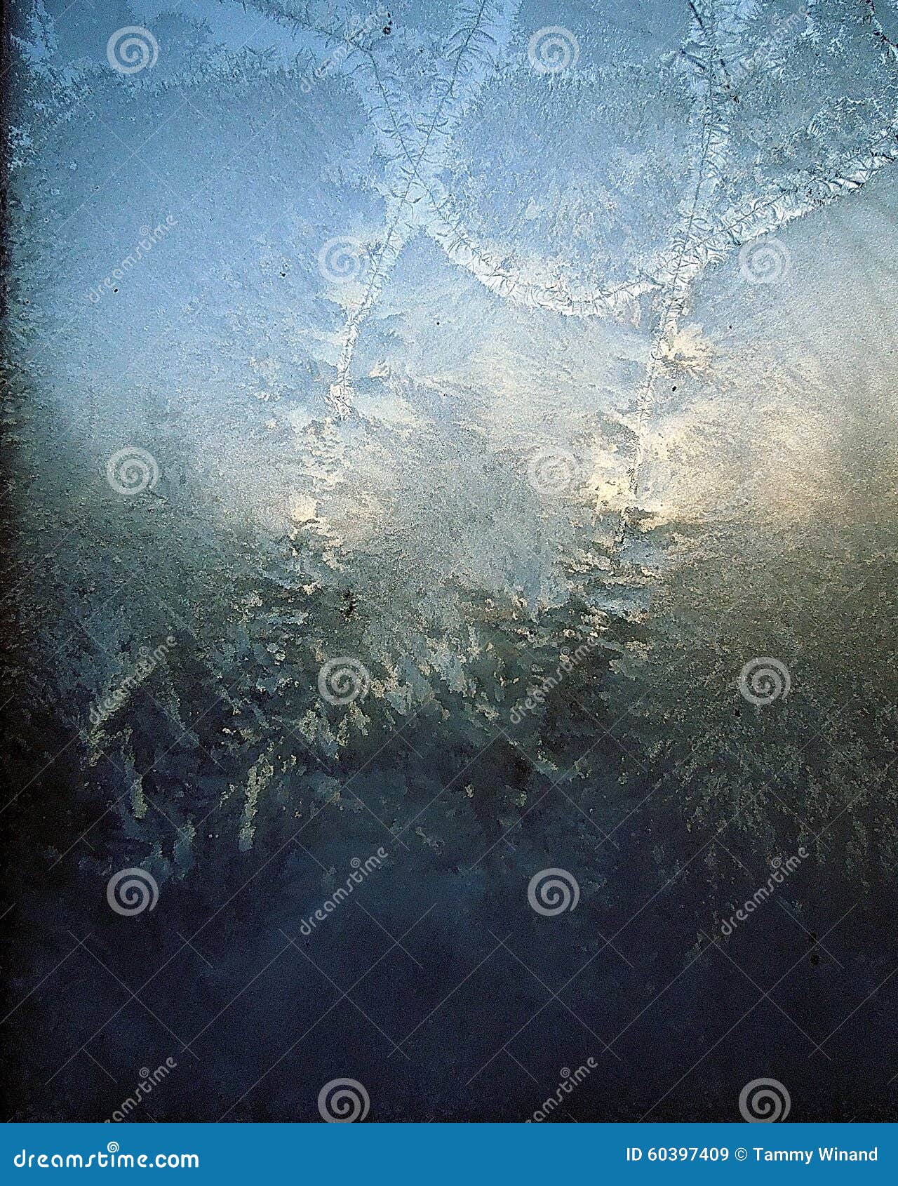 Frosted Window Winter Sunrise Background Texture Stock Image - Image of ...