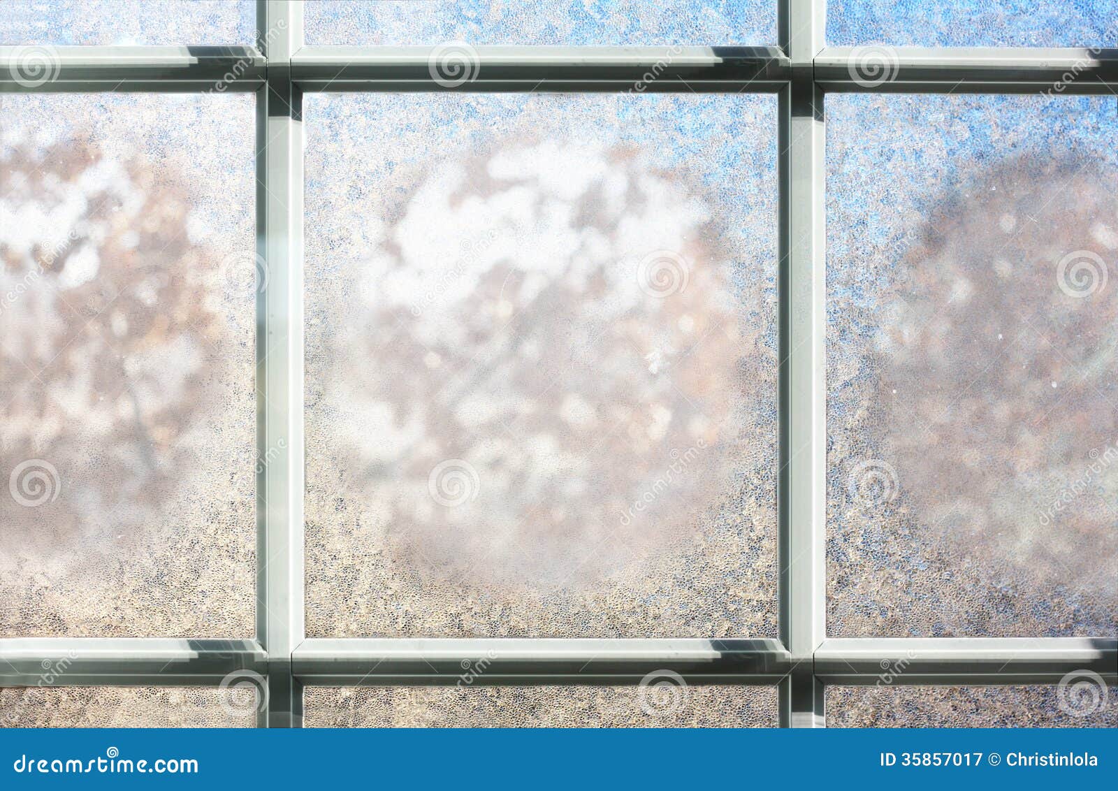 Frosted Winter Window Glass Background Stock Image - Image of light ...