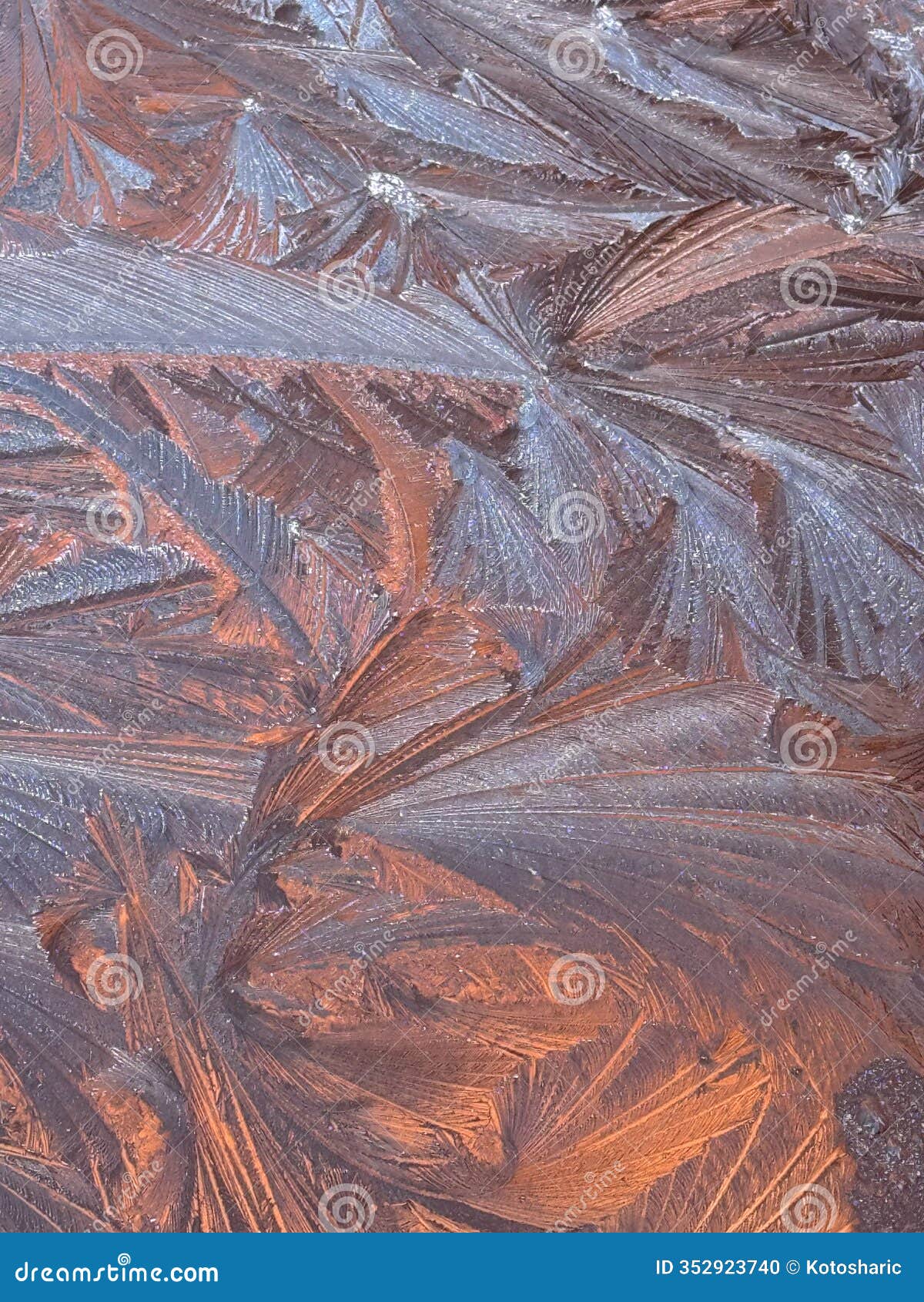 Frostwork on a Surface (as an Abstract Winter Background) Stock Photo ...