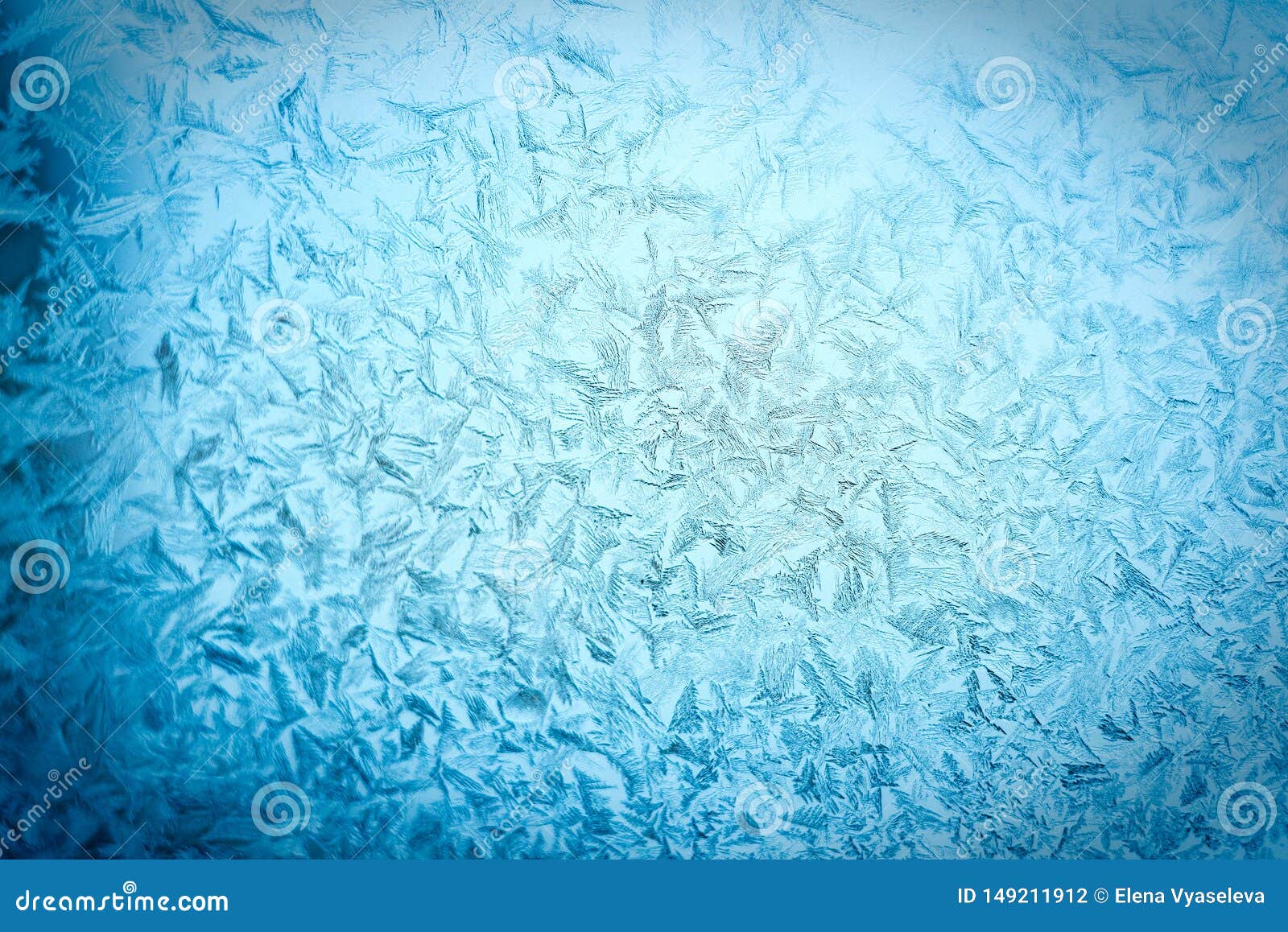 Frosty Christmas Pattern at a Winter Window Glass Stock Photo - Image ...