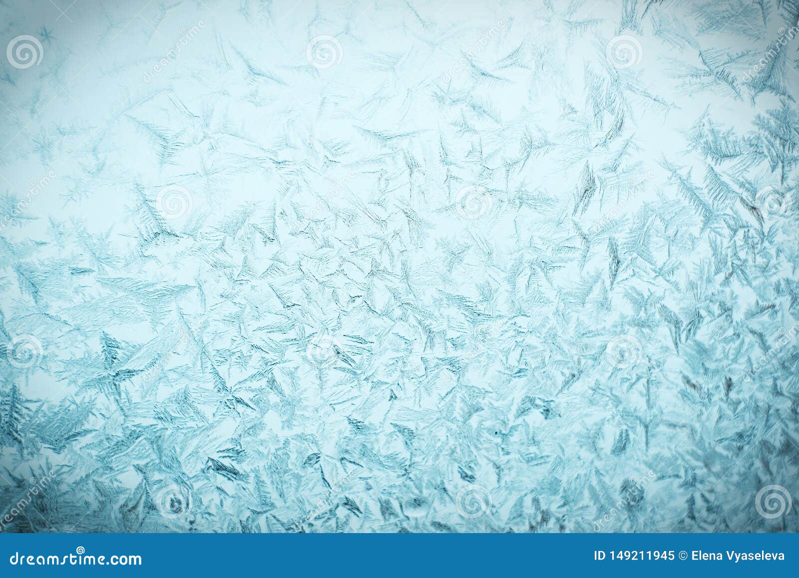 Frosty Christmas Pattern at a Winter Window Glass Stock Image - Image ...