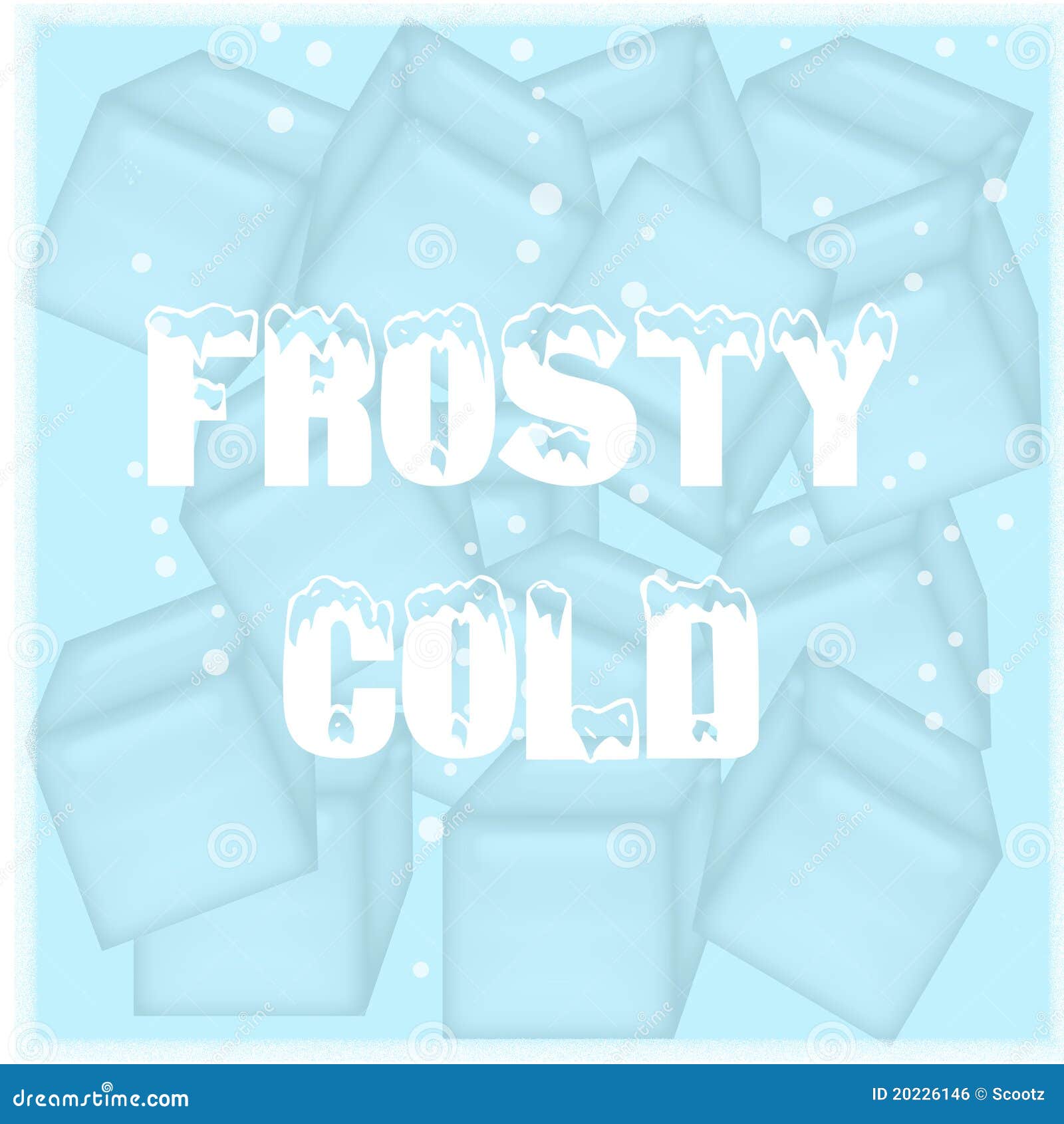 Frosty cold poster stock illustration. Illustration of bubbles - 20226146