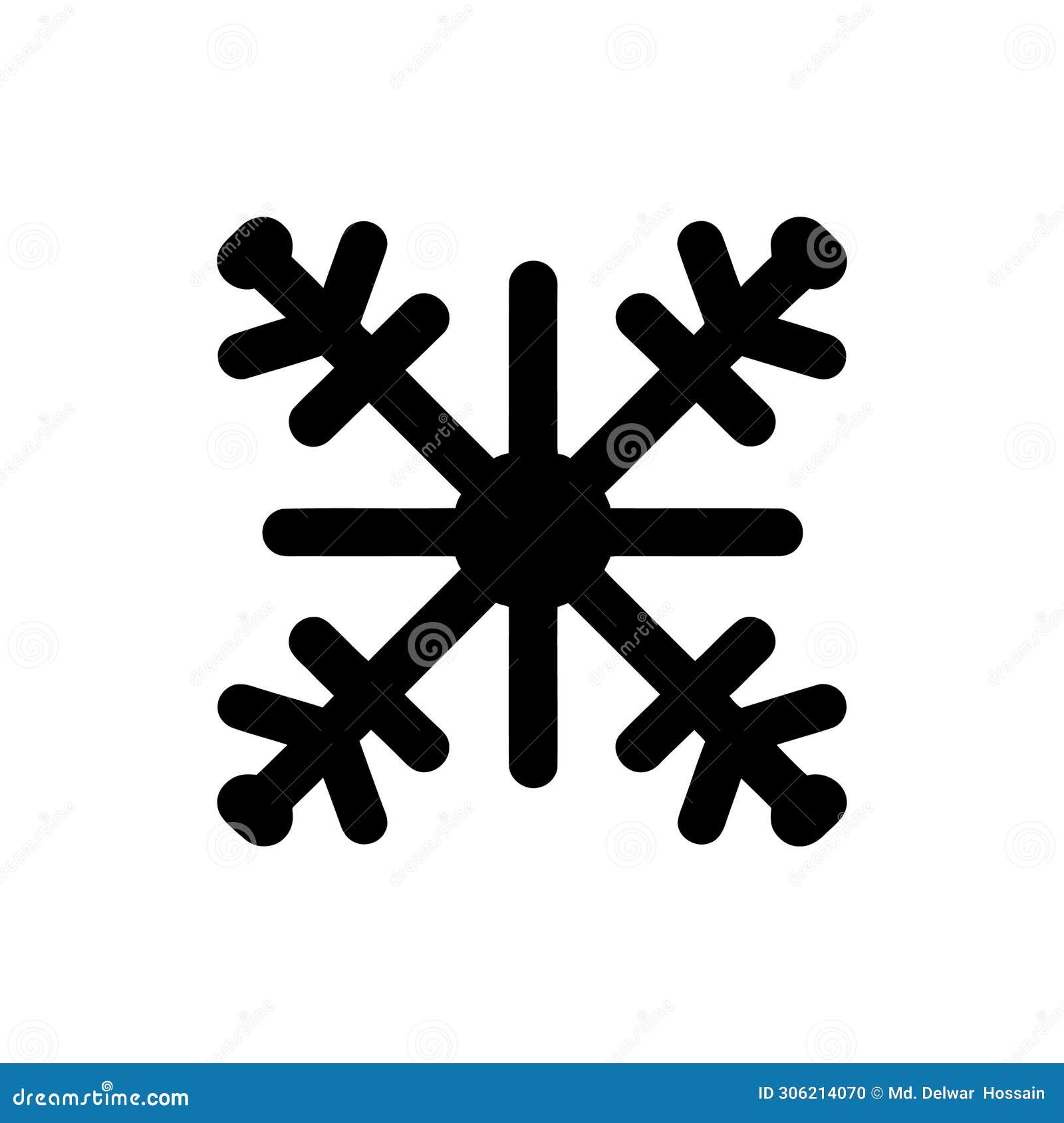 Frosty Flurry Snowflake Icon Stock Vector - Illustration of charm ...