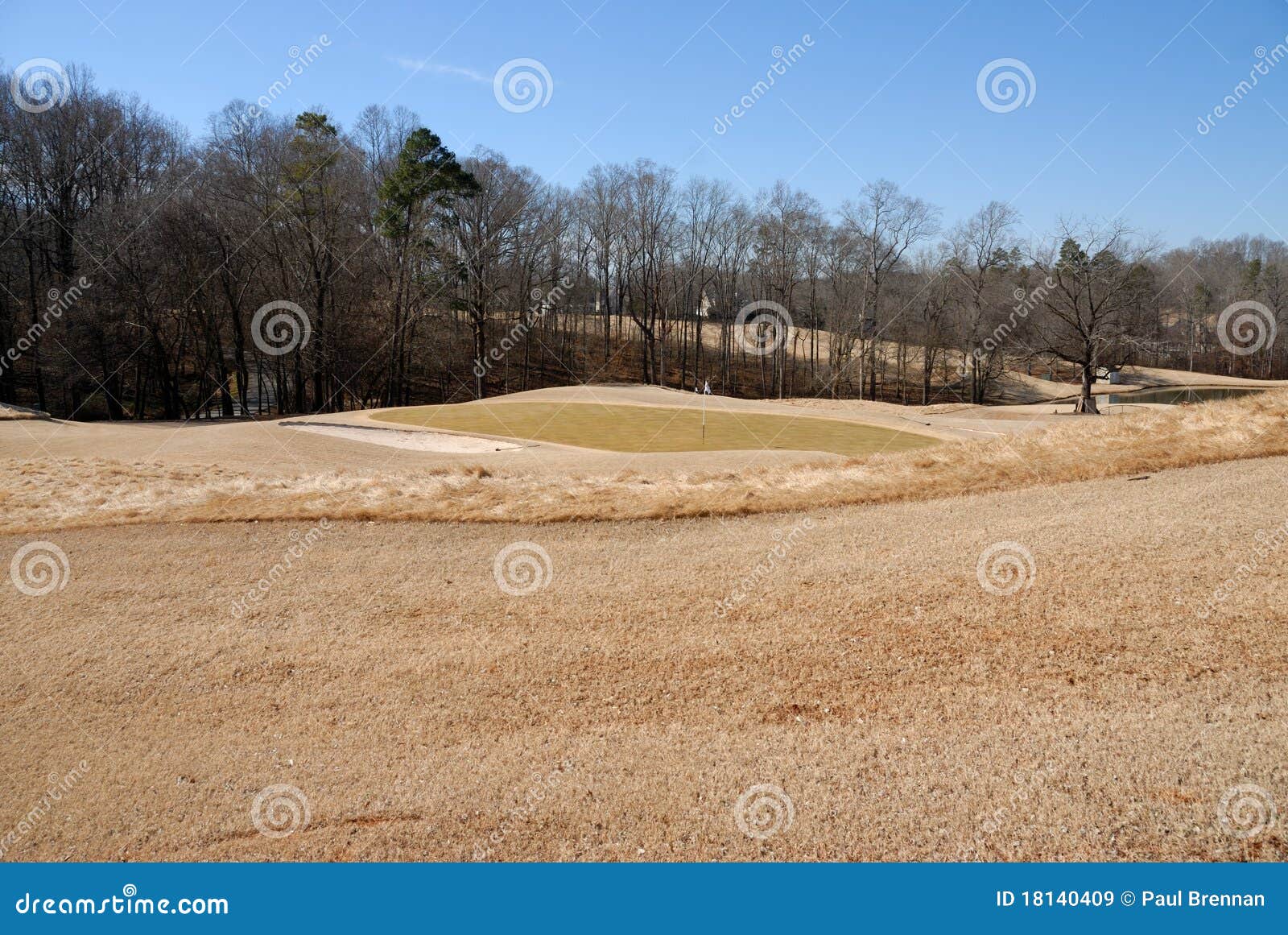 Frosty golf course stock image. Image of outside, sport - 18140409