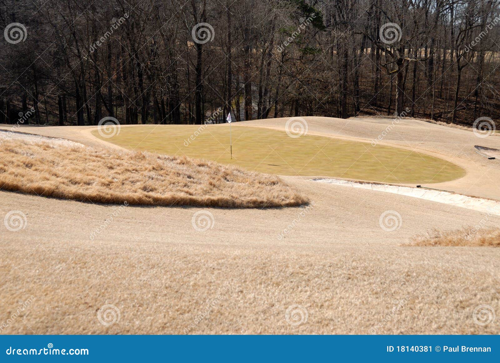 Frosty Golf Course in Winter Stock Image - Image of picturesque, winter ...