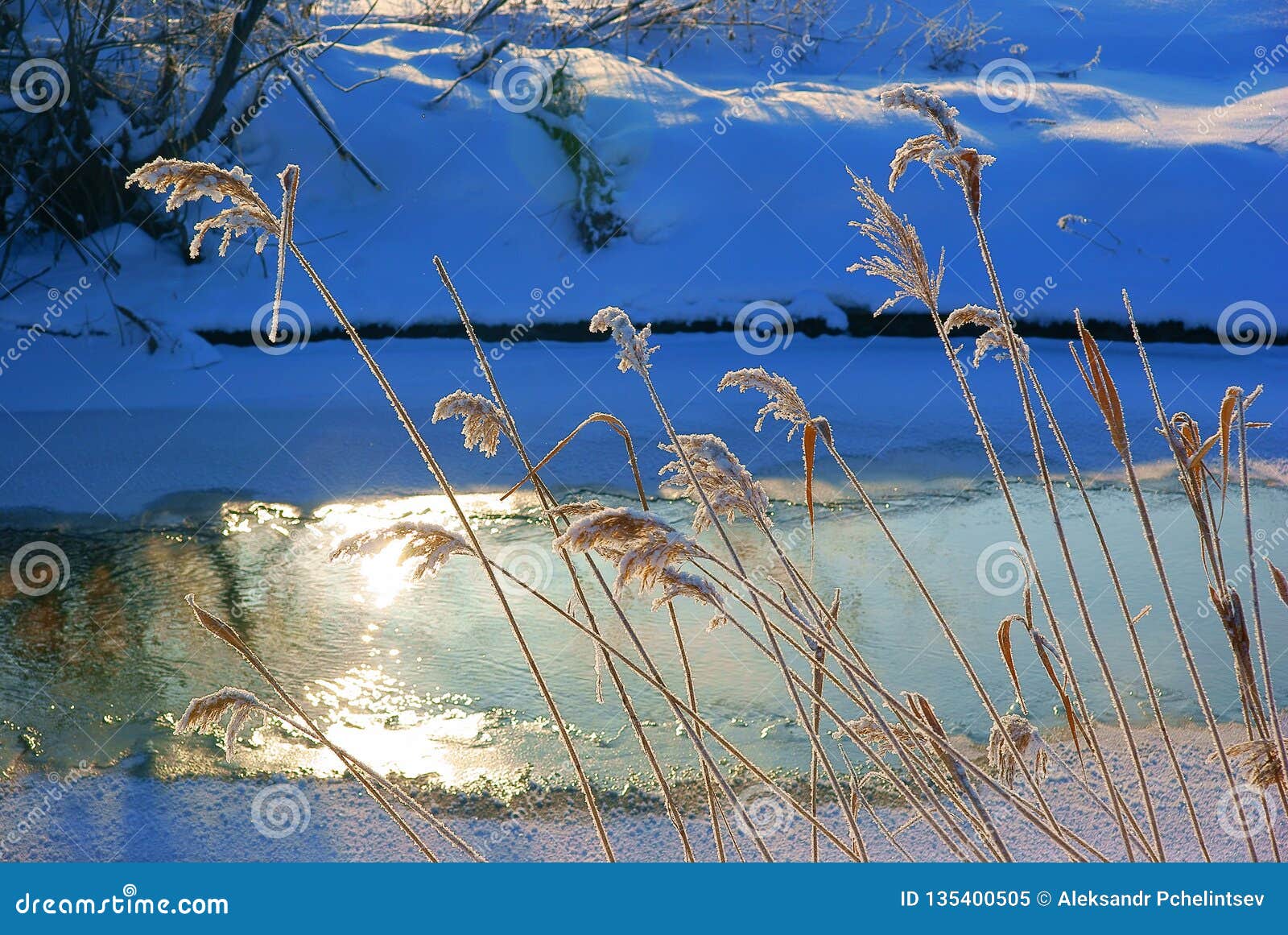 Frosty Morning, Kudma River Russia Stock Image - Image of winter, cold ...