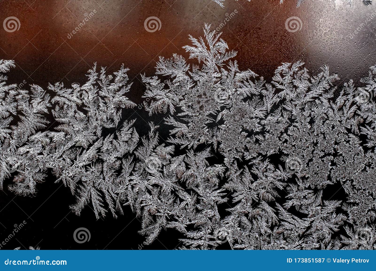 Beautiful Frosty Patterns on the Winter Window, Texture of Frosty ...