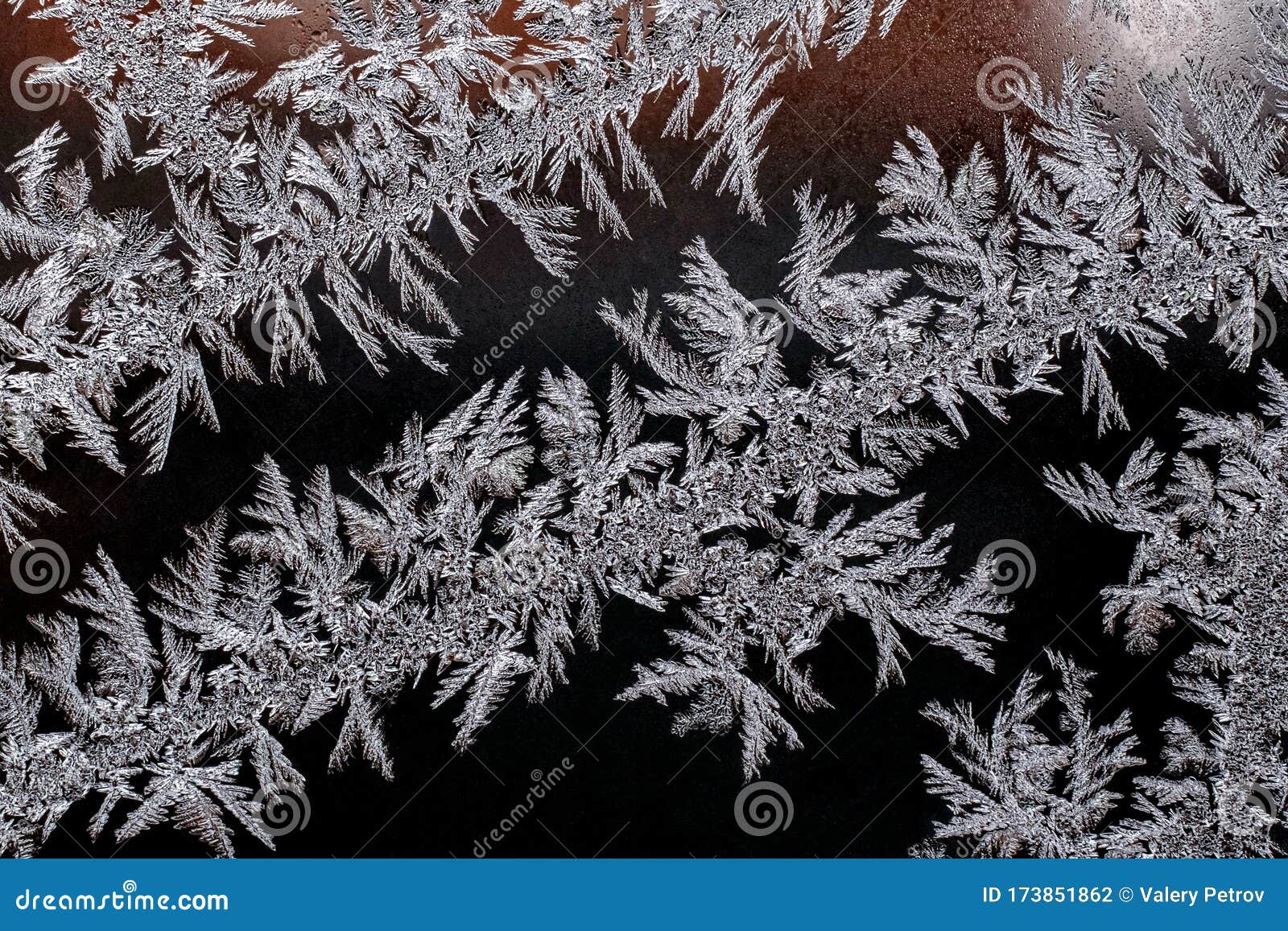 Beautiful Frosty Patterns on the Winter Window, Texture of Frosty ...