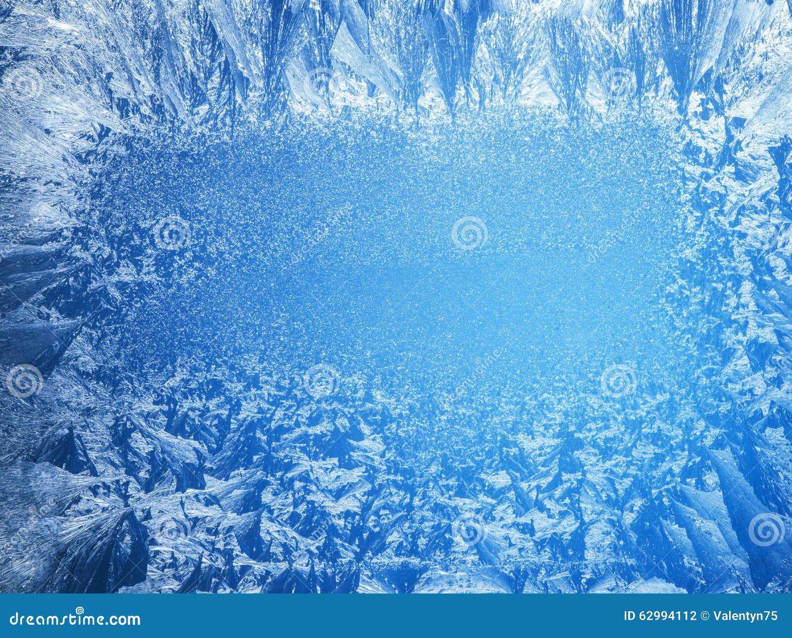Frosty Patterns on the a Frozen Window. Stock Photo - Image of abstract ...
