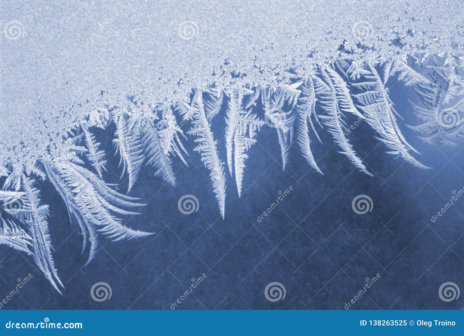 Frosty Patterns On The Window. Nature Draws. At Night There Was A ...