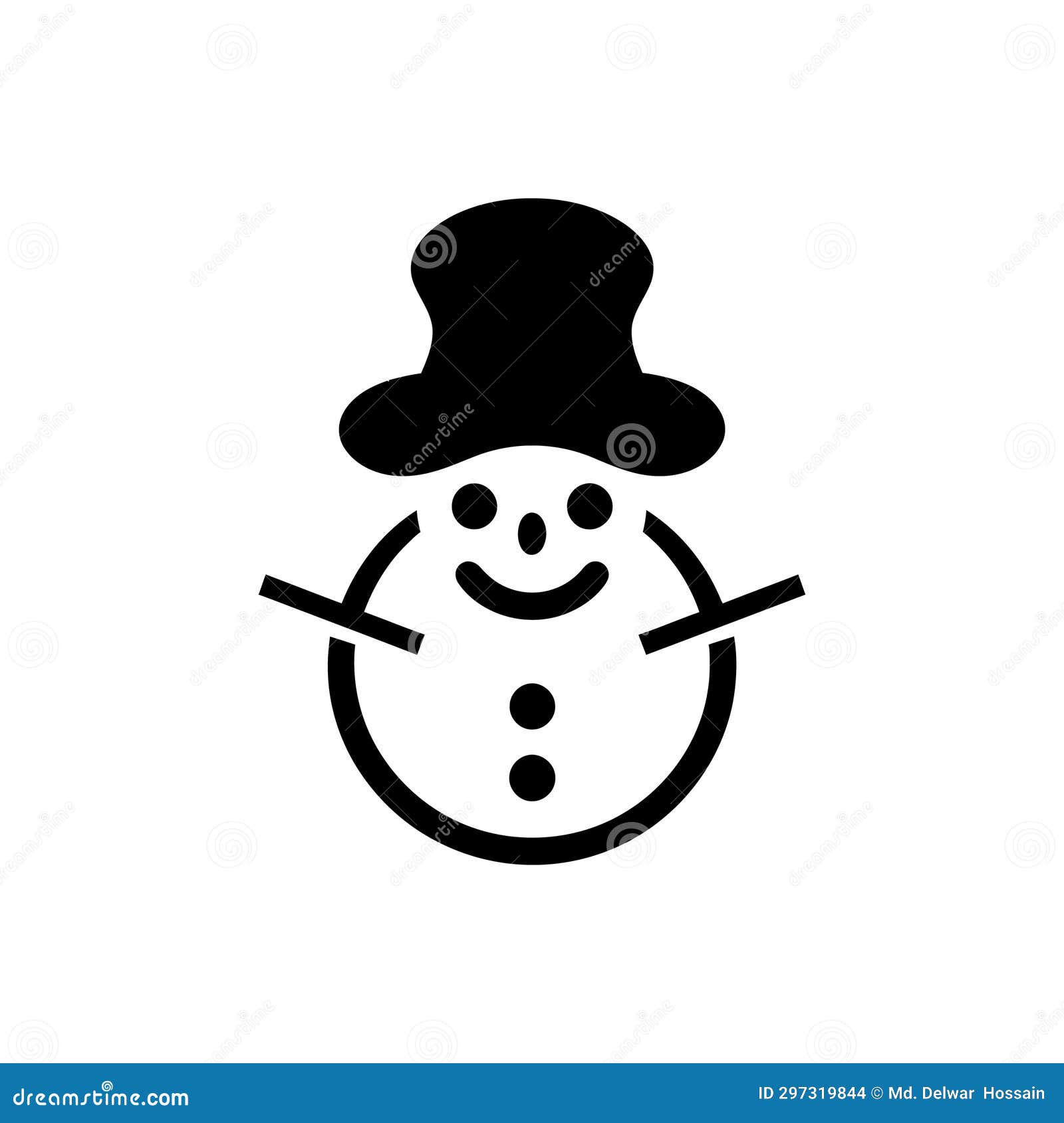 Frosty the Snowman Icon - Simple Vector Illustration Stock Vector ...
