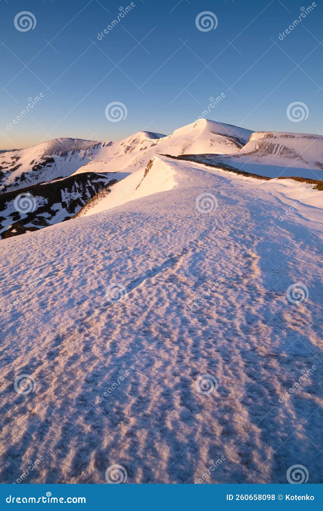 Frosty Weather in the Mountains Stock Photo - Image of scenery, blue ...