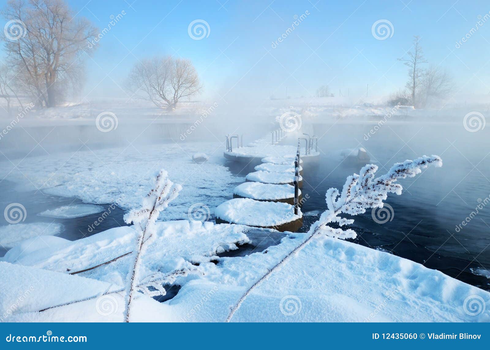 Frosty winter morning stock photo. Image of january, february - 12435060
