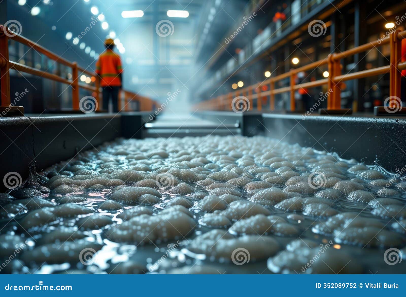 Froth Bubbles in Mineral Processing, Generative Ai Stock Illustration ...