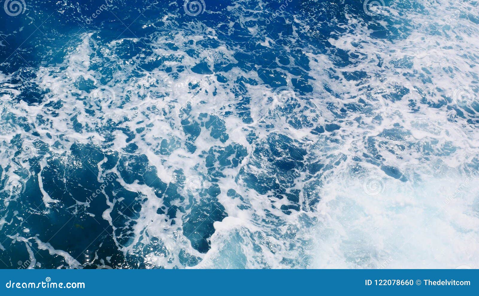 Frothy Water from the Ocean, Top View of the Ocean Stock Photo - Image ...