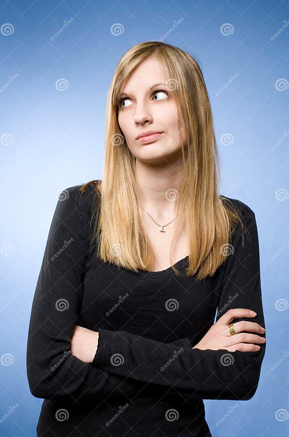Frown. stock photo. Image of arms, emotional, relaxed - 23695040