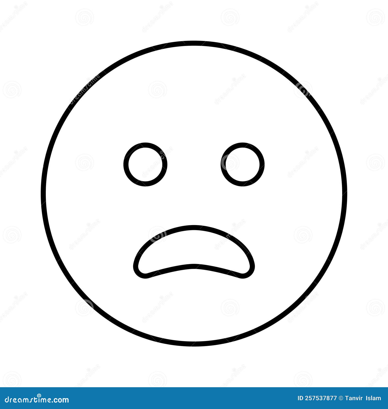Frown open Emoji Icon stock vector. Illustration of upset - 257537877