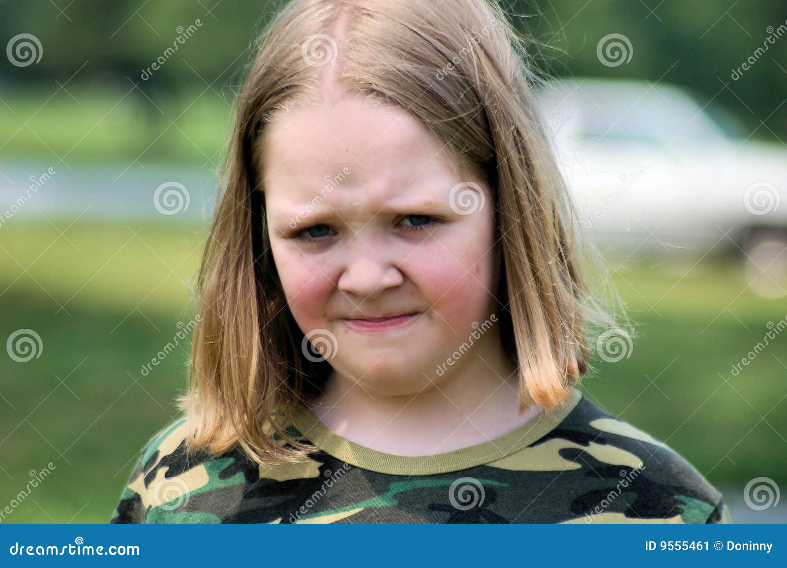 Frowning Girl stock image. Image of concern, bummed, grouchy - 9555461