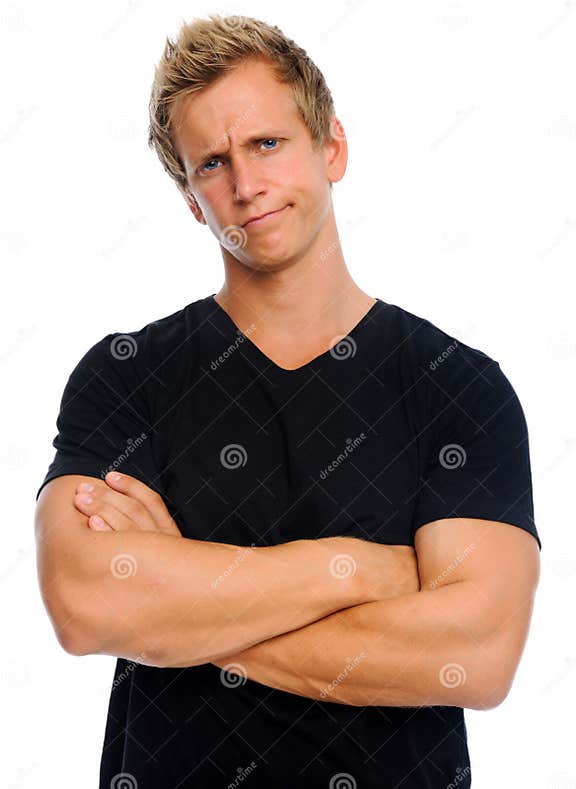 Frowning man stock photo. Image of annoyed, serious, person - 20167262