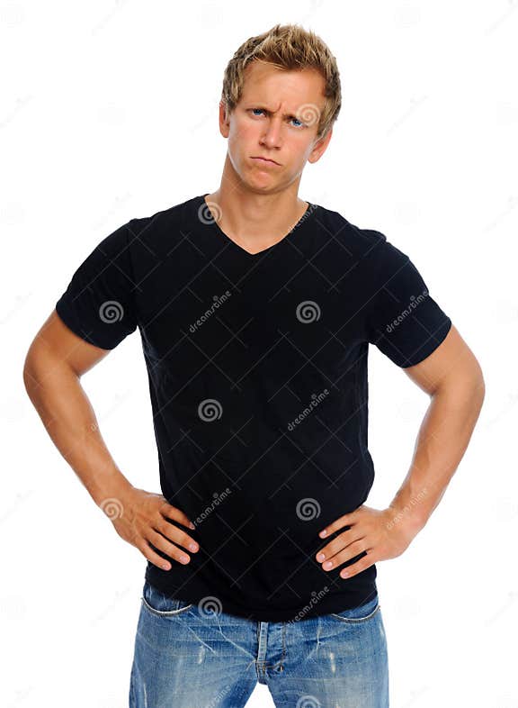 Frowning man stock image. Image of frustrated, expression - 20167281