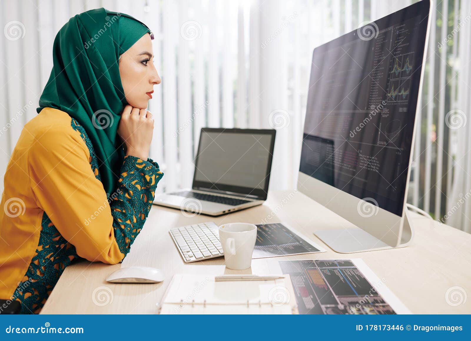 Sserious Coder Checking Programming Code Stock Photo - Image of ...