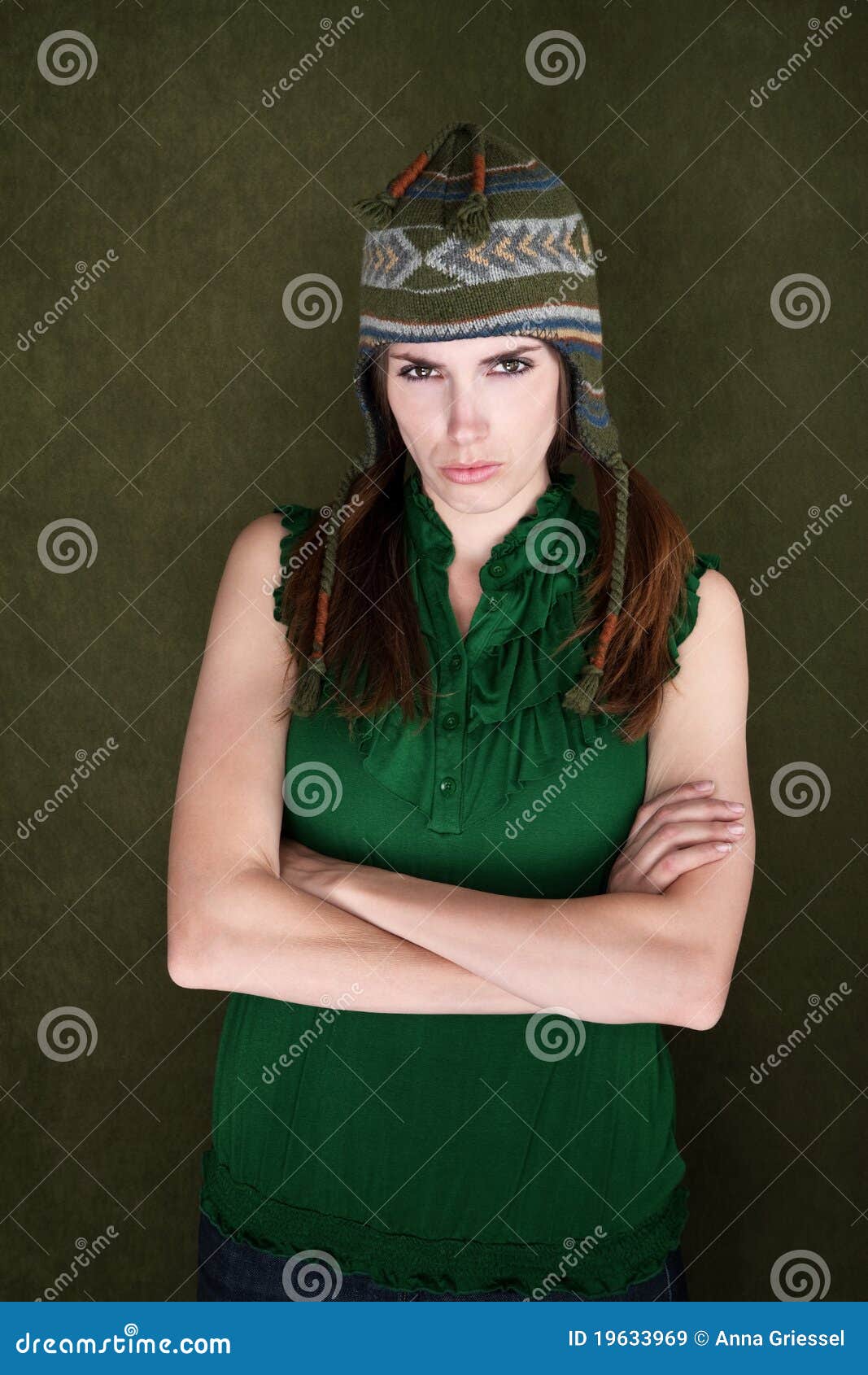 Frowning Woman stock image. Image of knit, frown, alone - 19633969