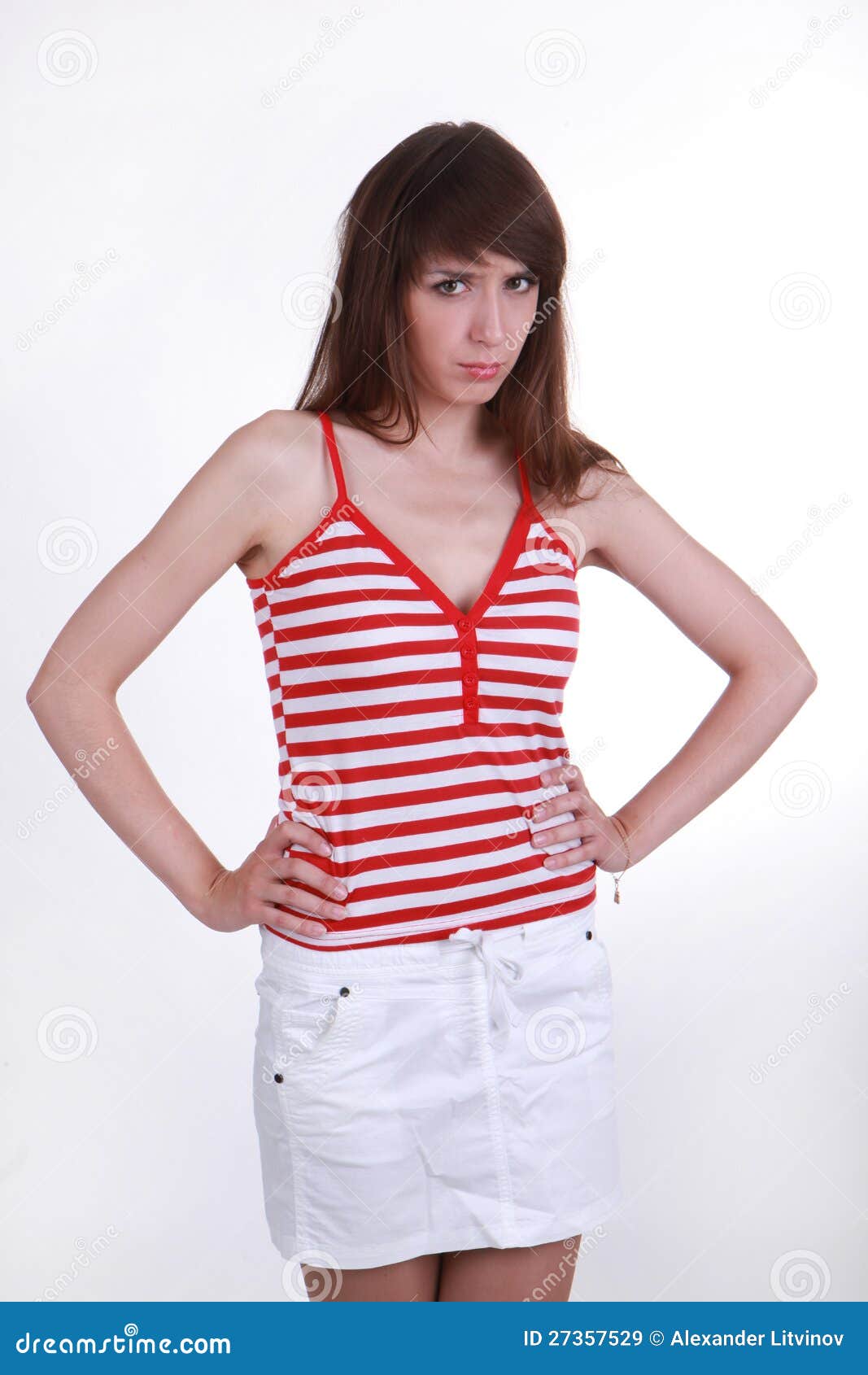 Frowning young girl stock image. Image of anger, portrait - 27357529