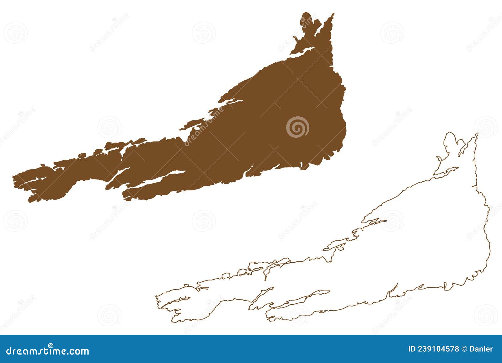 Froya Island Kingdom of Norway Map Vector Illustration, Scribble Sketch ...