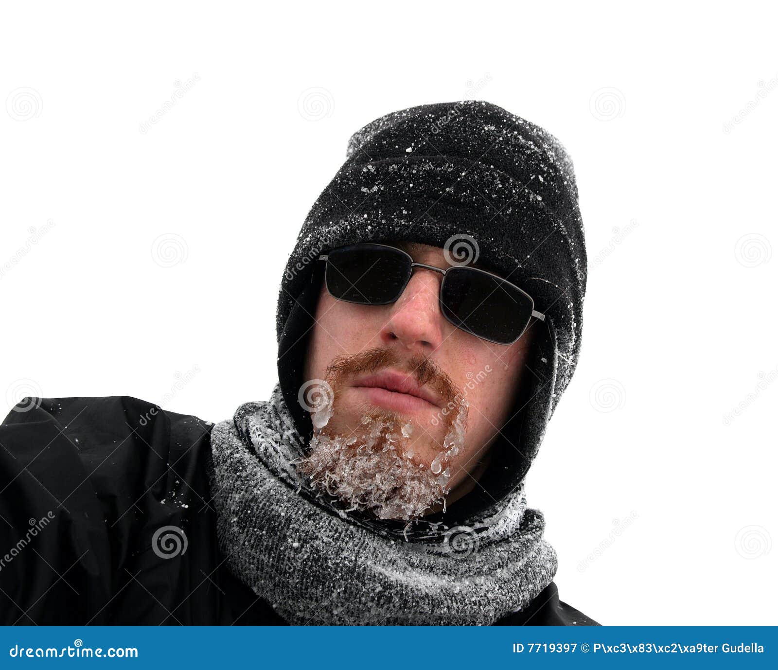 Frozen stock image. Image of bearded, face, snow, condition - 7719397